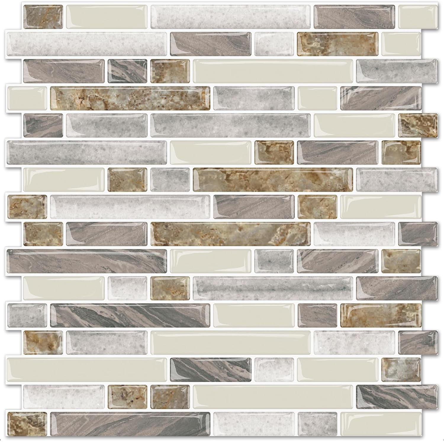 Peel and Stick Tile Backsplash for Kitchen, 12”×12”Stick on Backsplash ...
