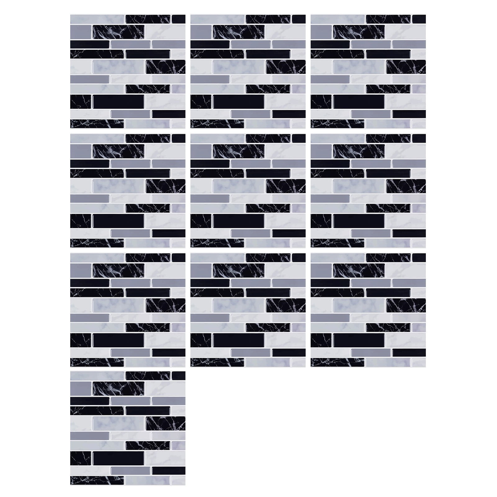 Peel & Stick Tile Stickers for Kitchen & Bathroom - Realistic Mosaic ...