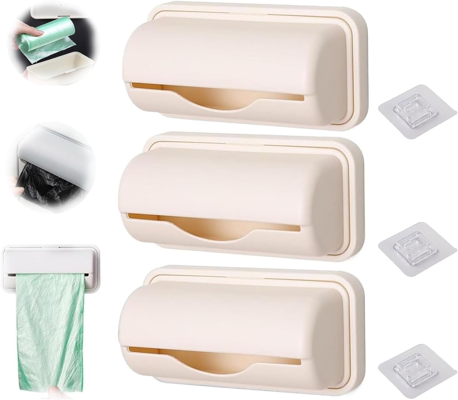 Peel and Stick Trash Bag Dispenser,Bathroom Trash Bag Dispenser,Trash ...