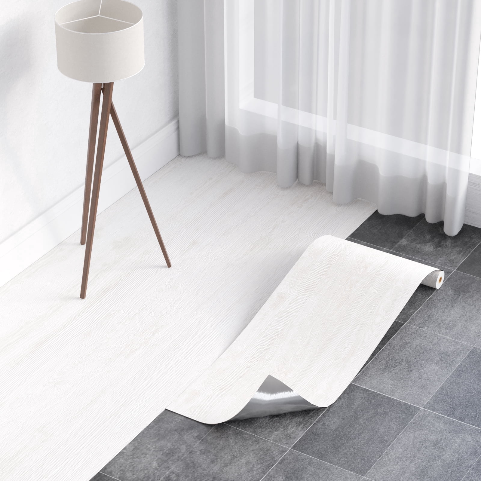 Peel and Stick Vinyl Flooring Roll 15.7