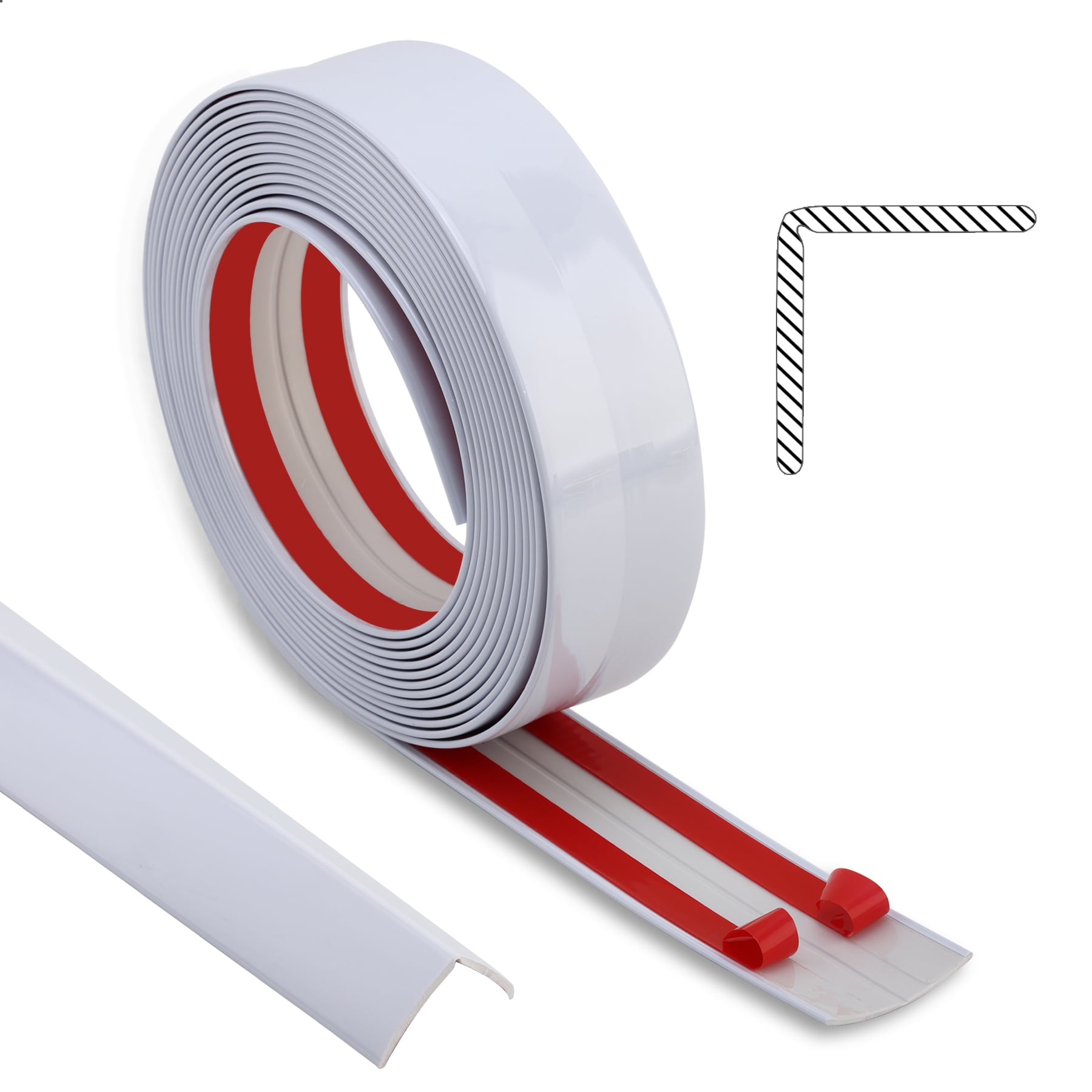 Peel and Stick Wall Molding Trim, Multifunctional Corner Guards & Caulk ...