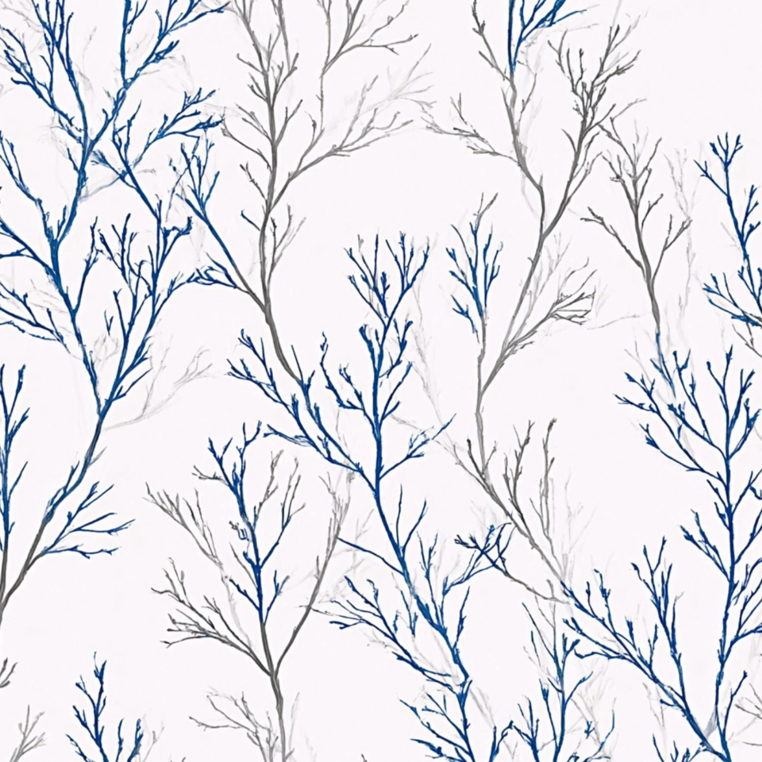 Peel and Stick Wallpaper 17.7in x 9.8ft Abstract Blue Gray Branches ...