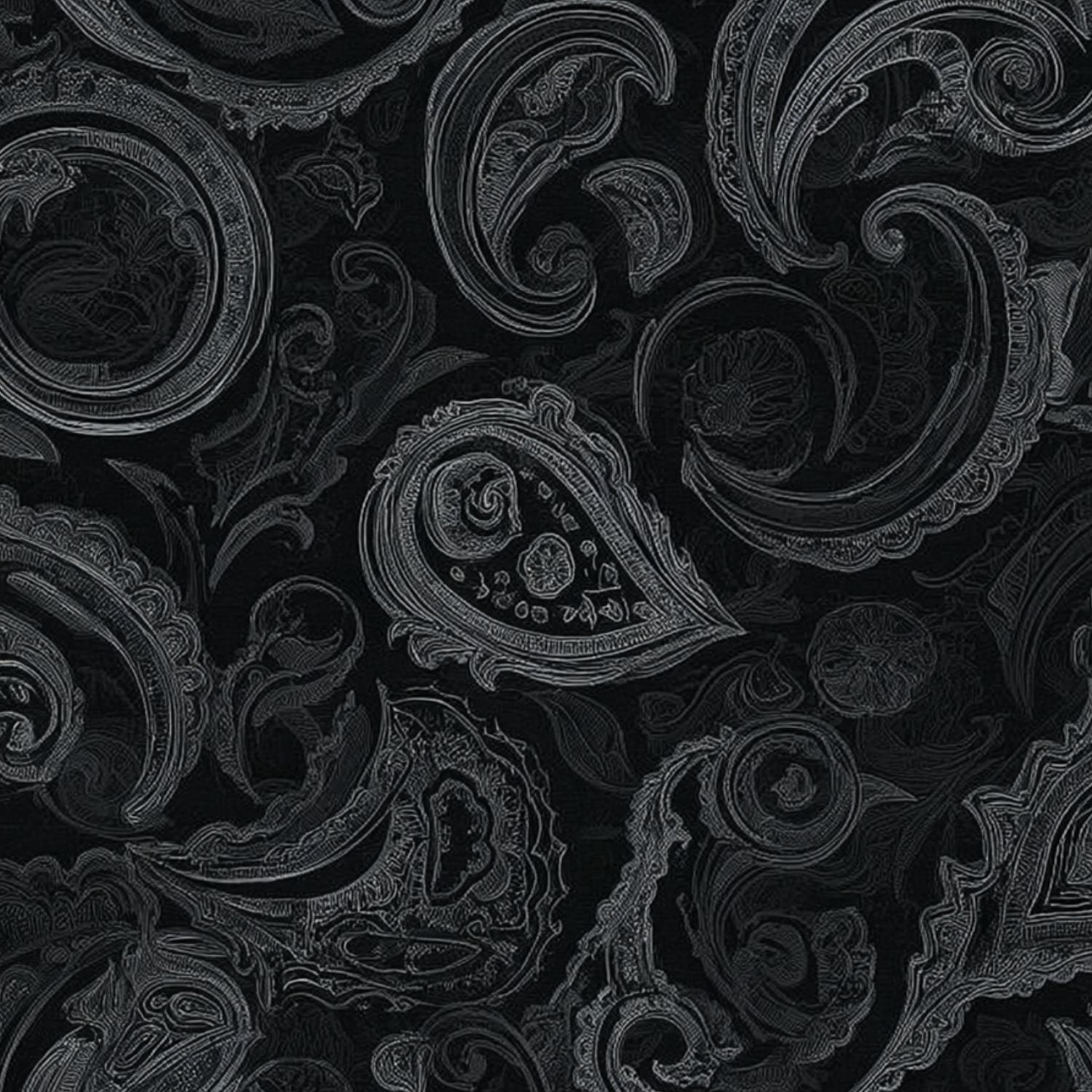 Peel and Stick Wallpaper 17.7in x 9.8ft Elegant Dark Paisley Intricate ...