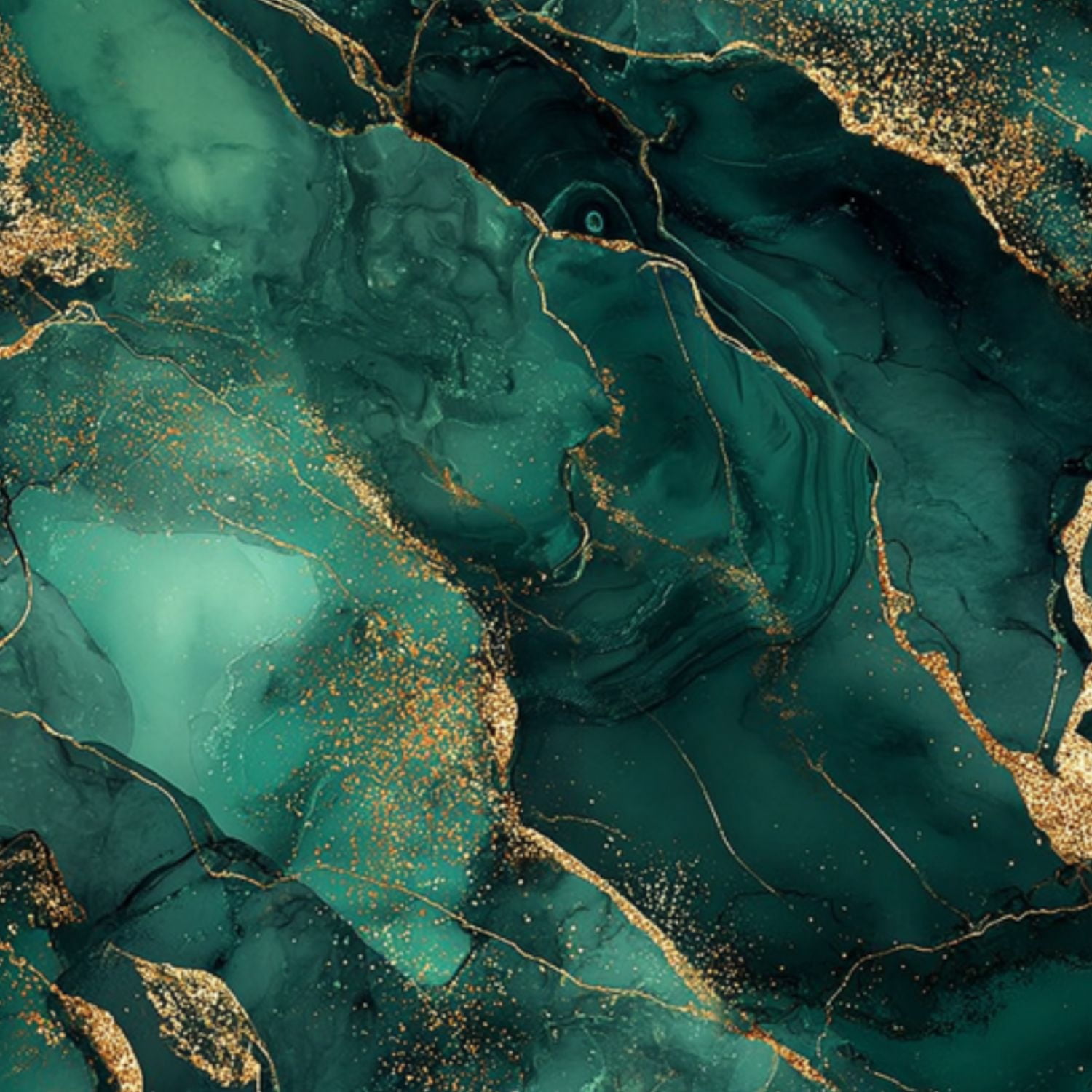 Peel and Stick Wallpaper 17.7in x 9.8ft Emerald Green Marble Gold Veins ...