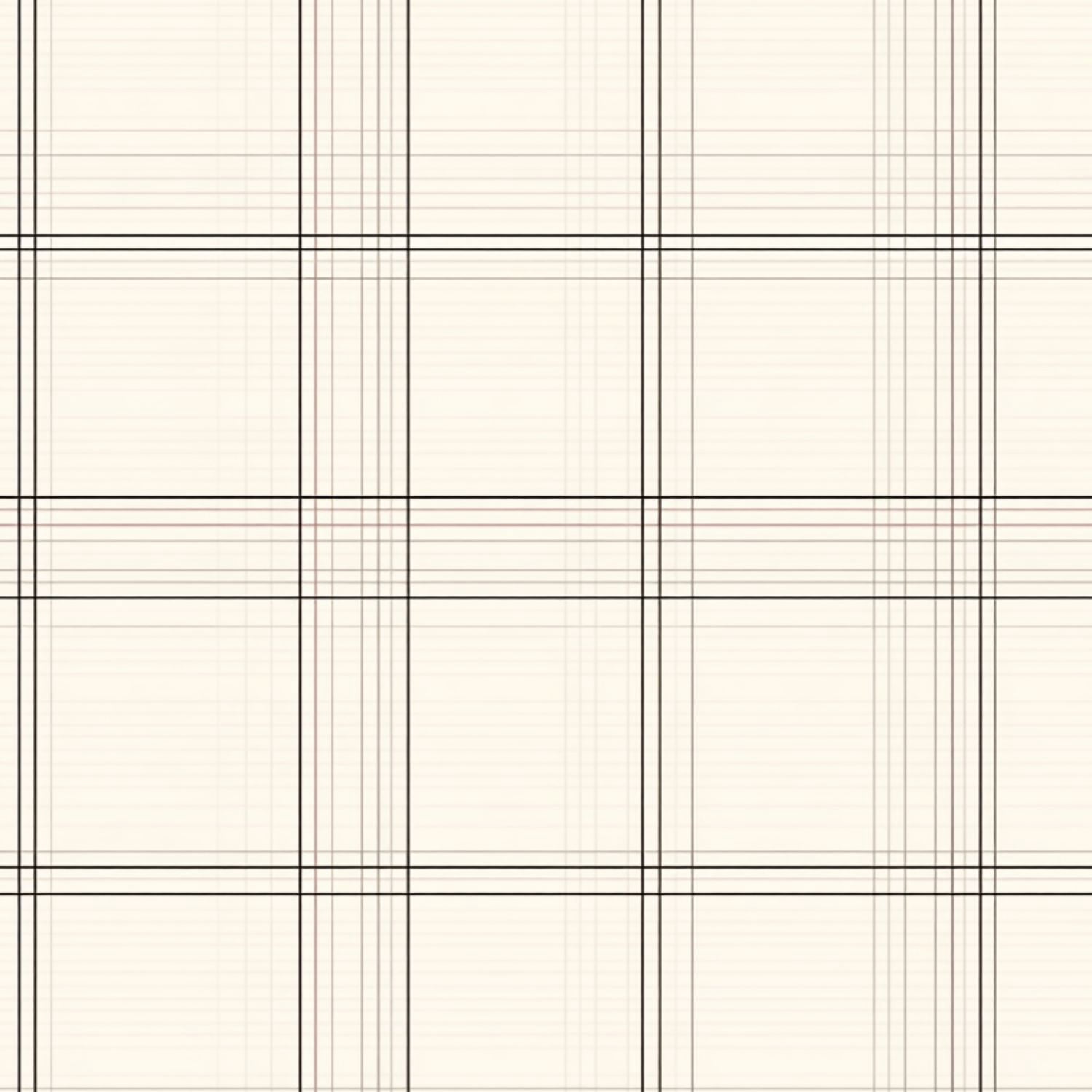 Peel and Stick Wallpaper 17.7in x 9.8ft Geometric Black Cream Plaid ...