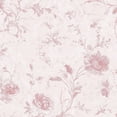 Peel and Stick Wallpaper 17.7in x 9.8ft Vintage Floral Soft Pink Roses ...