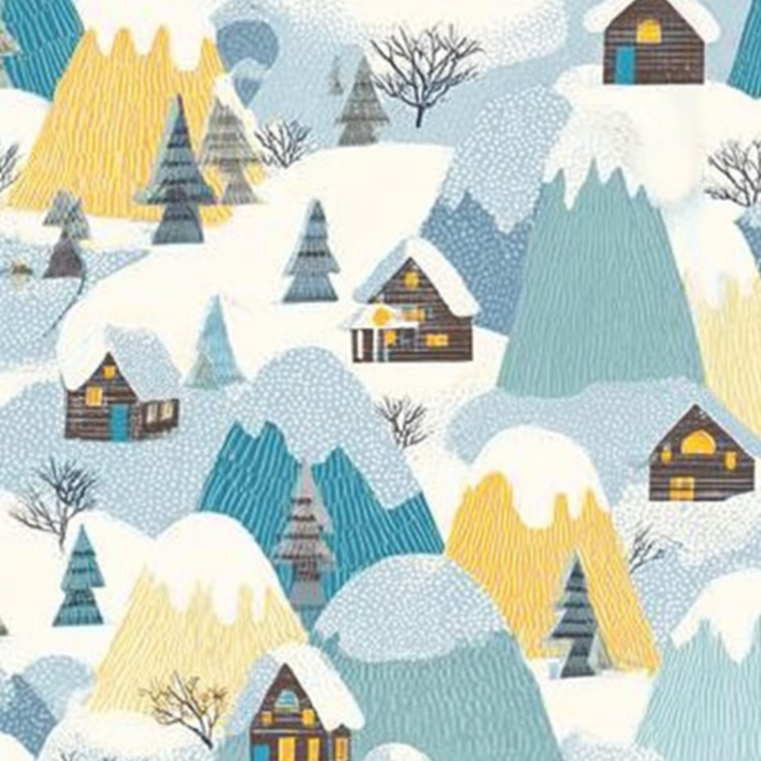 Peel and Stick Wallpaper 17.7in x 9.8ft Winter Mountain Landscape ...