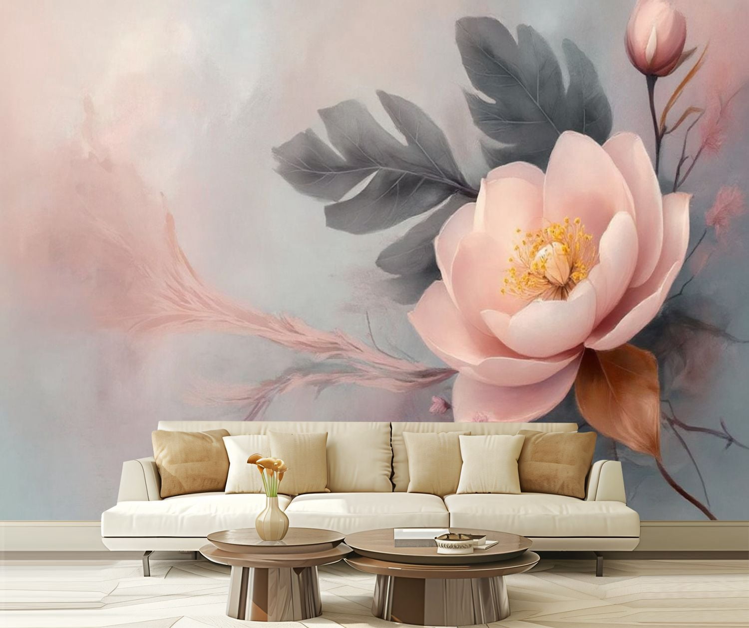 Peel and Stick Wallpaper 3D Large Flowers Bouquet Peony Peel Stick Self ...