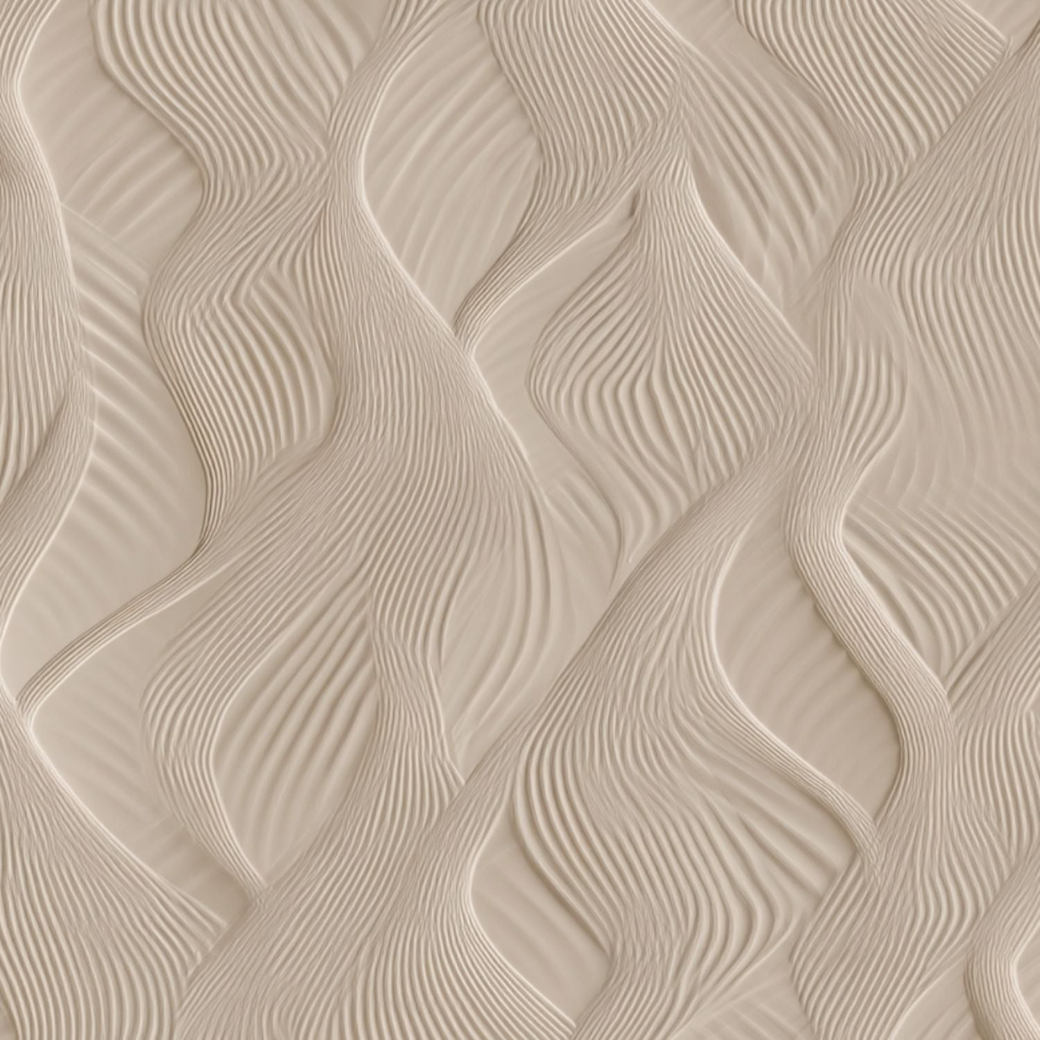 Peel and Stick Wallpaper Abstract Beige Wave Textured Flowing Lines ...