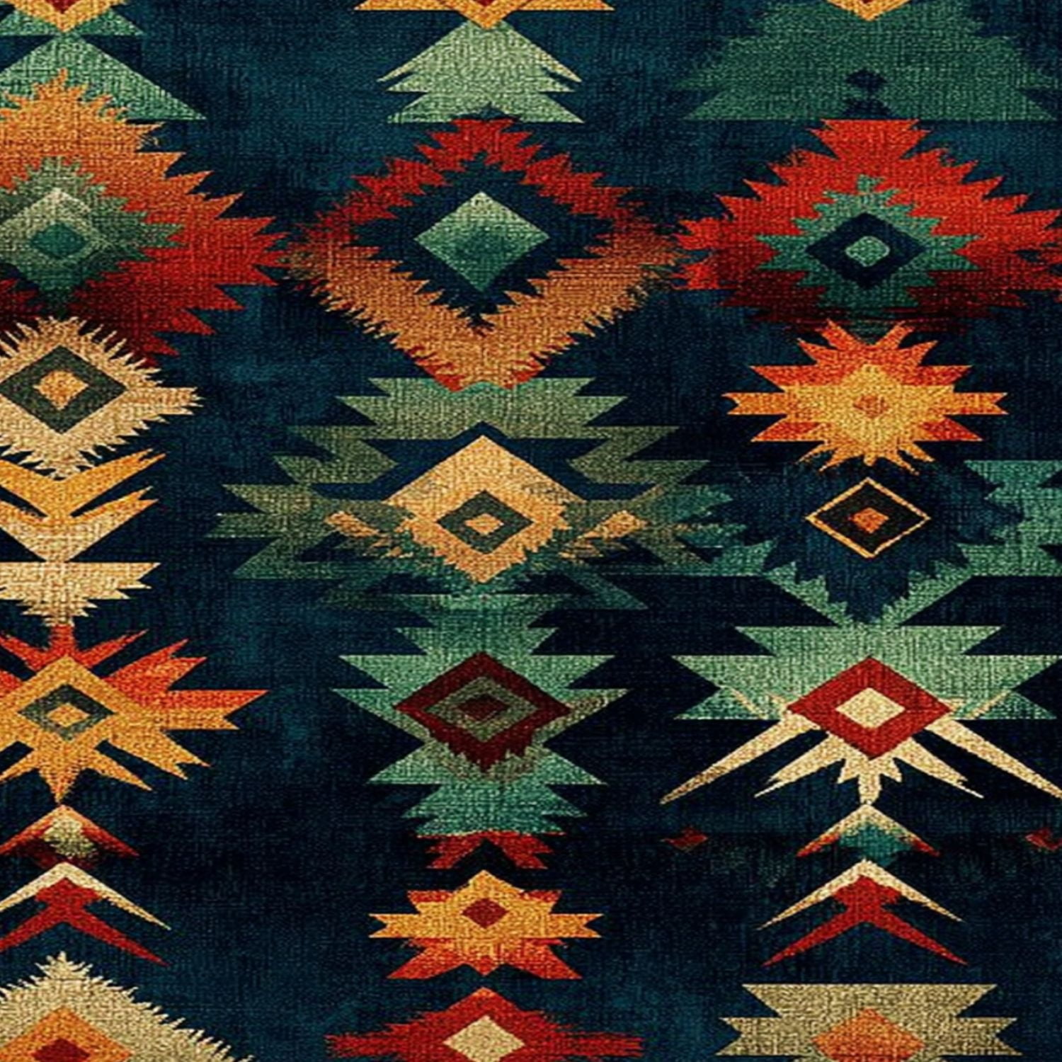 Peel and Stick Wallpaper Abstract Southwestern Geometric Bold Red Green ...