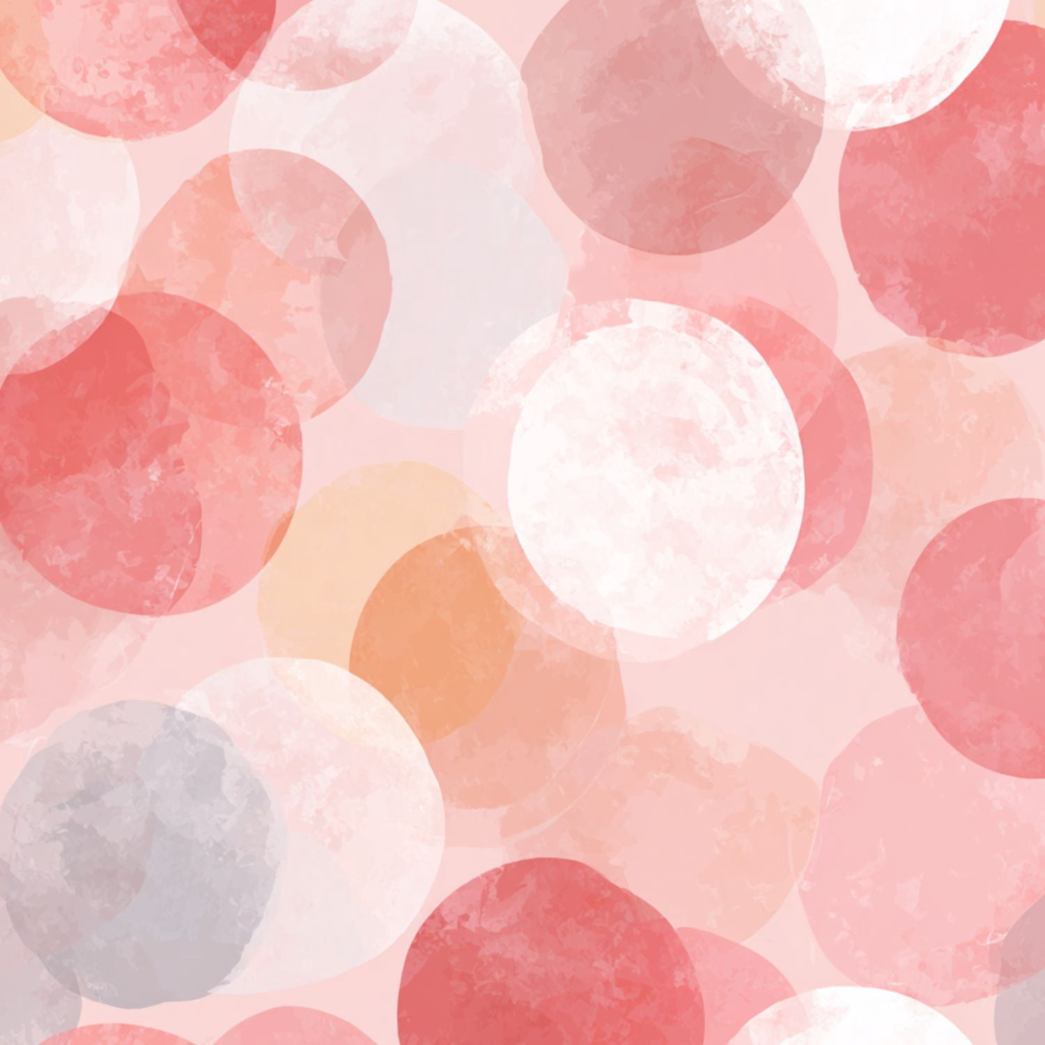 Peel and Stick Wallpaper Abstract Watercolor Circles Soft Red Pink ...