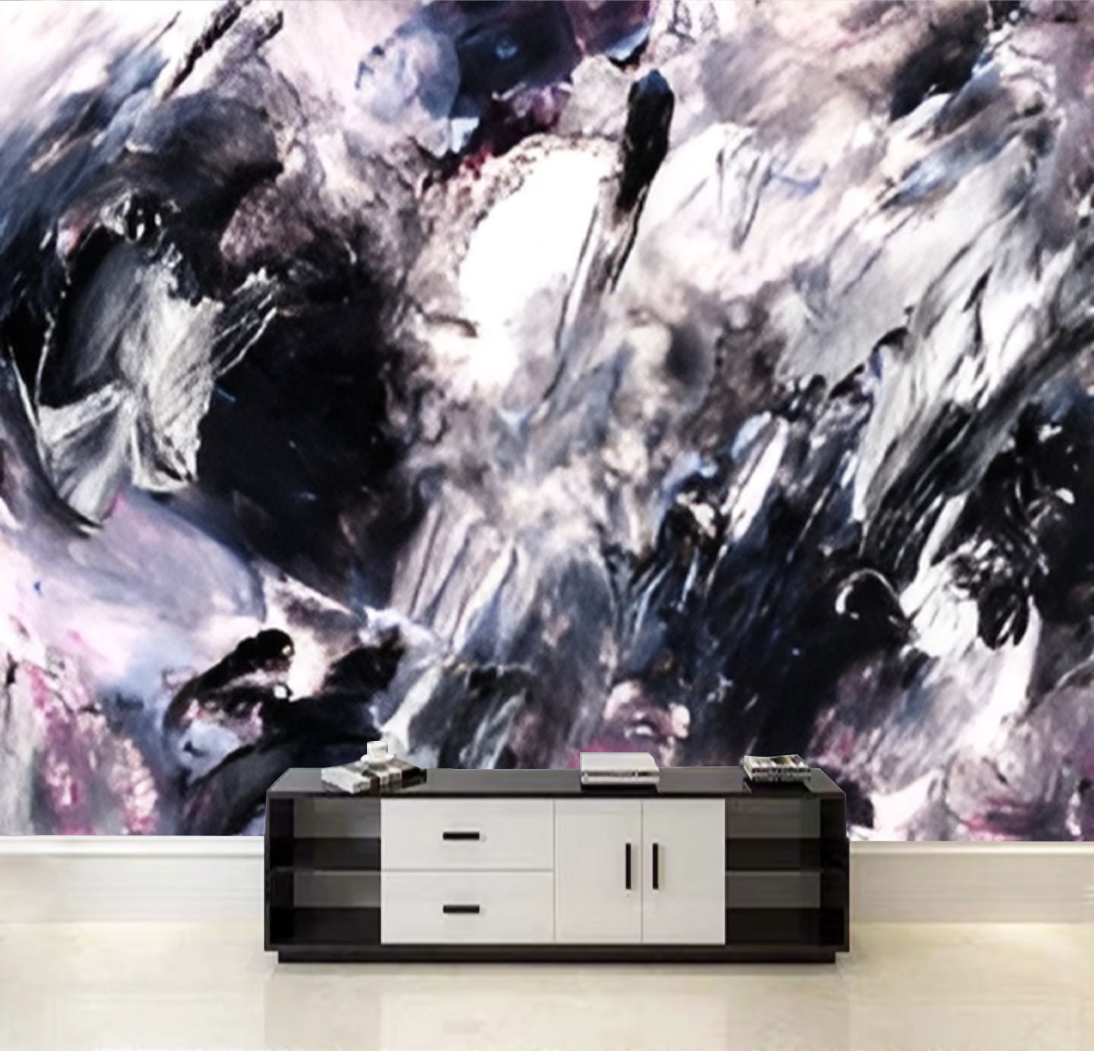 Peel and Stick Wallpaper Abstract ink marble texture Cover oil Canvas ...