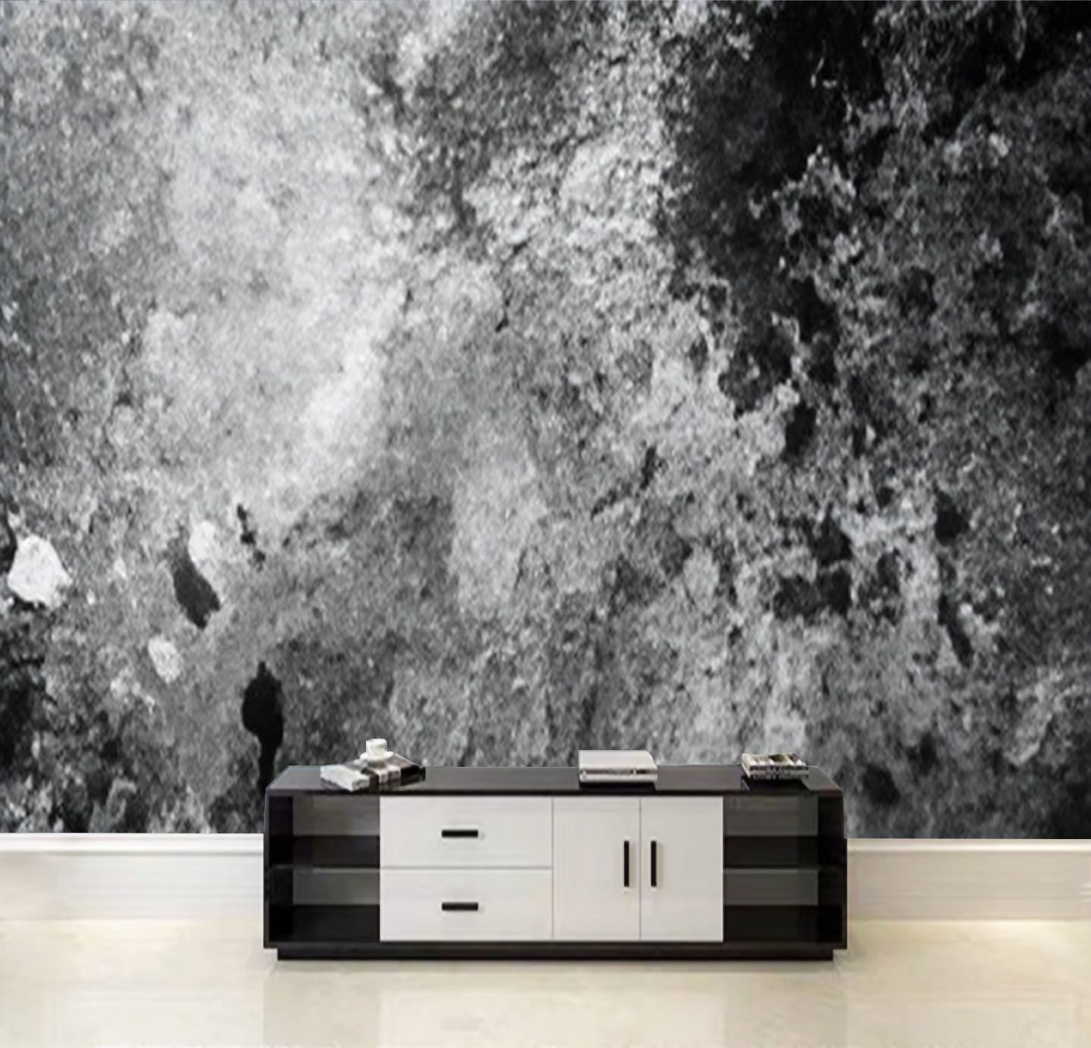 Peel and Stick Wallpaper Abstract luxury black textured wall surface ...
