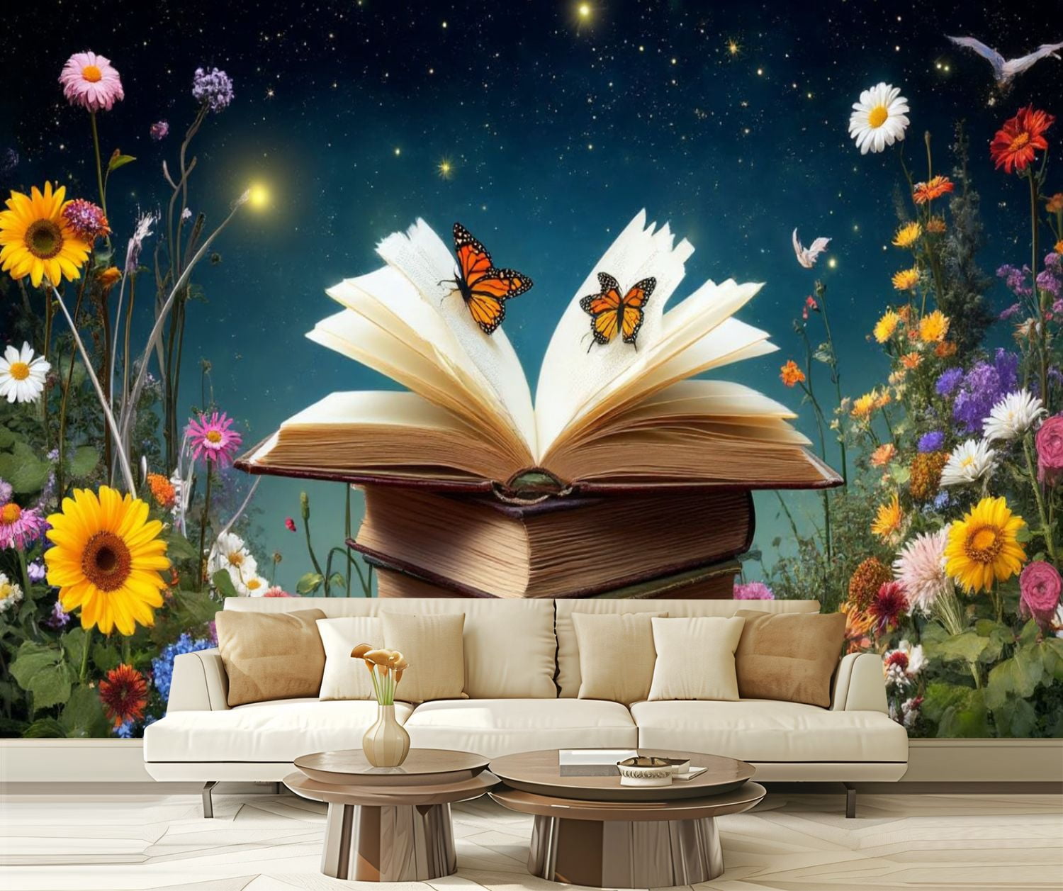 Peel and Stick Wallpaper Aesthetic Floral Plant Magical Book Boho ...