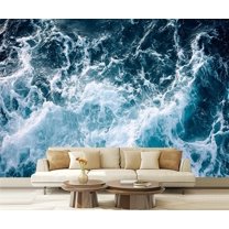 Peel and Stick Wallpaper Blue sea water under Modern Art Wall Mural ...