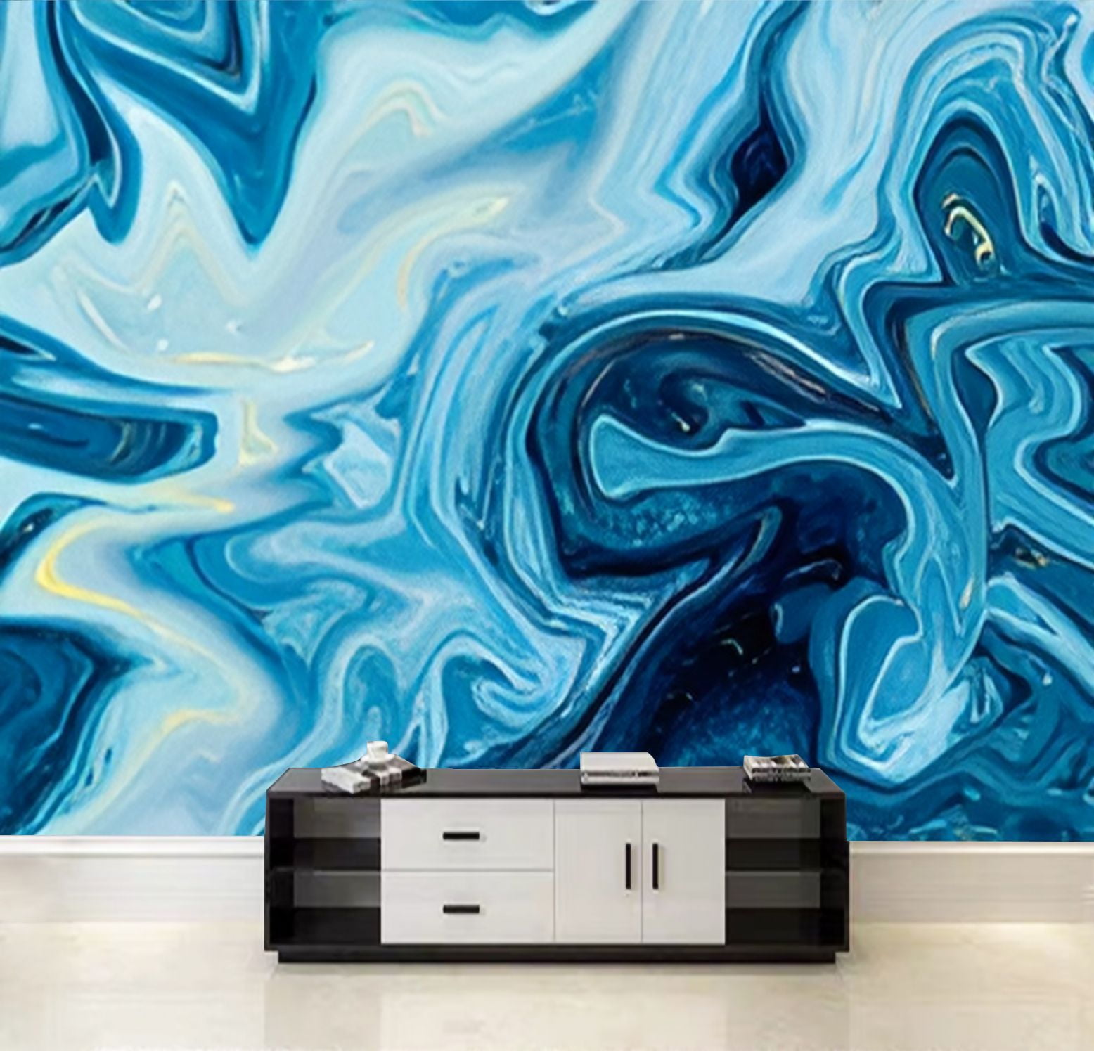 Peel and Stick Wallpaper Beautiful blue beautiful color circulation ...