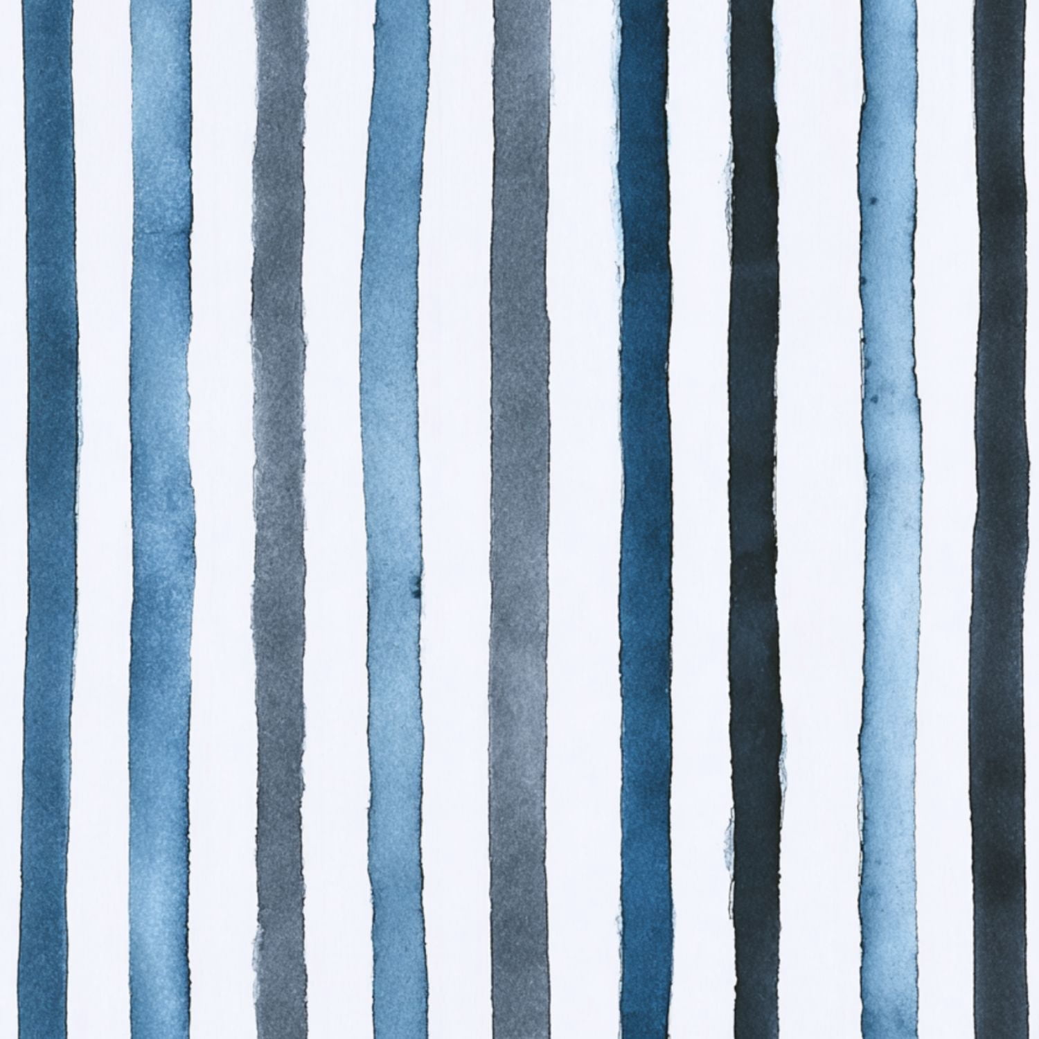 Peel and Stick Wallpaper Blue Watercolor Vertical Stripes Abstract Navy ...
