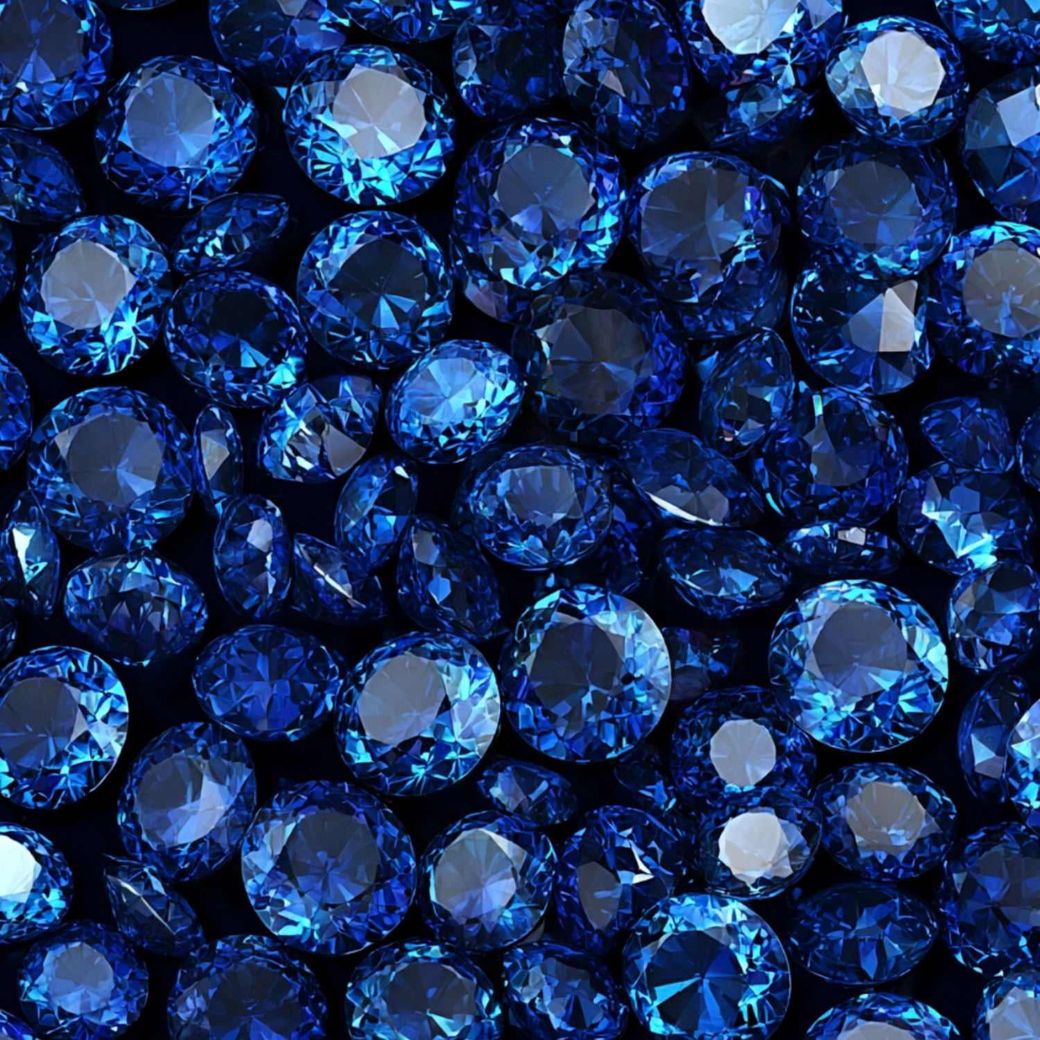 Peel and Stick Wallpaper Brilliant Blue Gemstones Sparkling Facets Rich ...