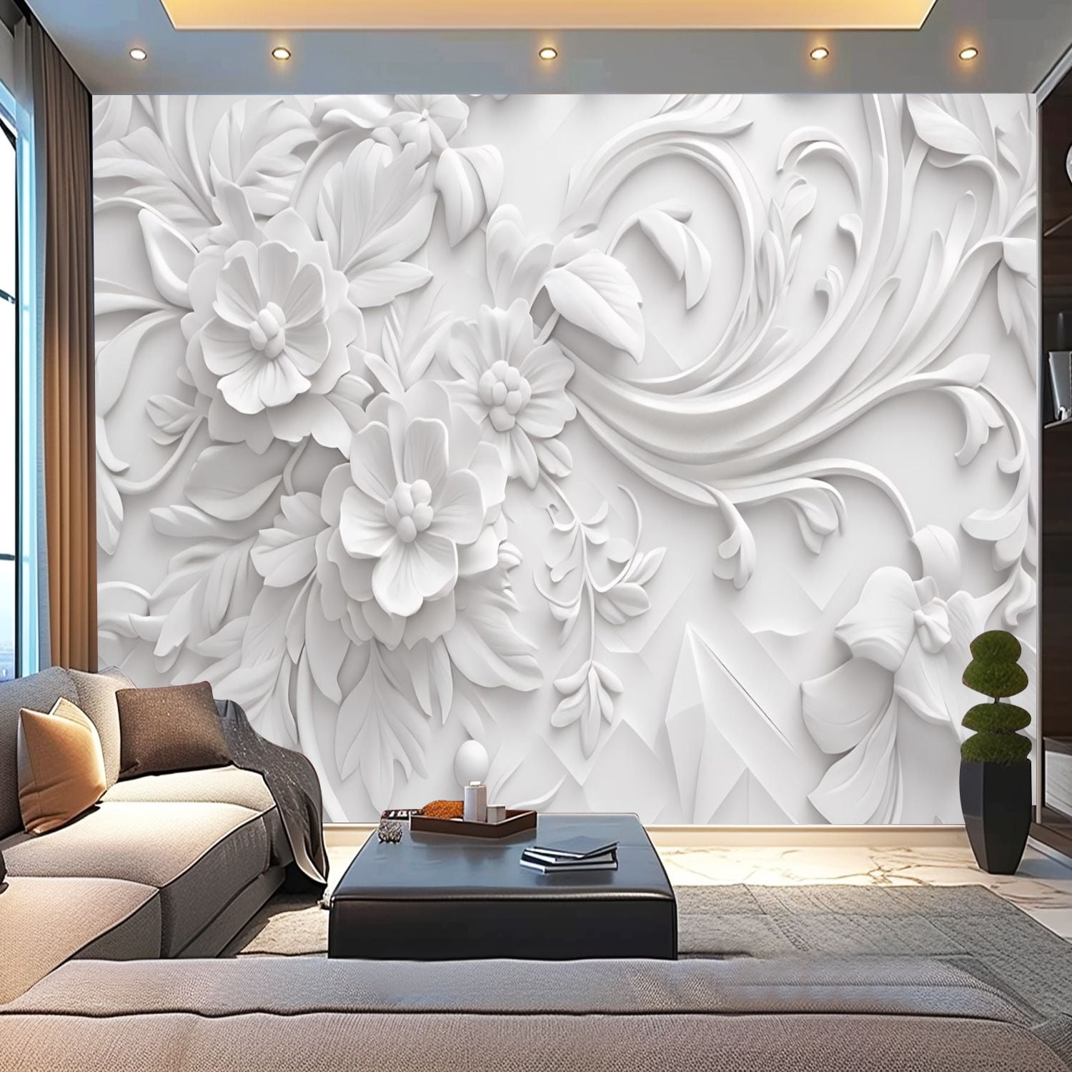 Peel and Stick Wallpaper Canvas 3D 16 Scandinavian Style Tile Seal ...