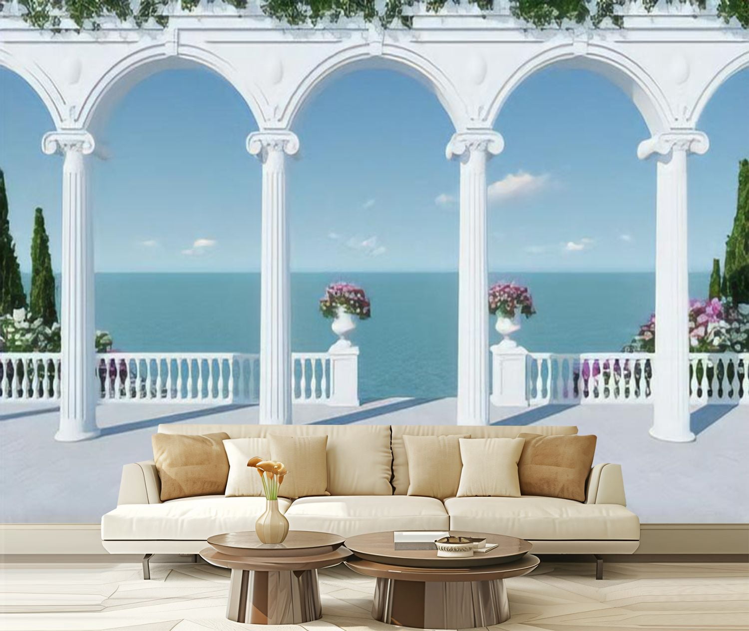 Peel and Stick Wallpaper Canvas 3d render from imagine ancient roman ...