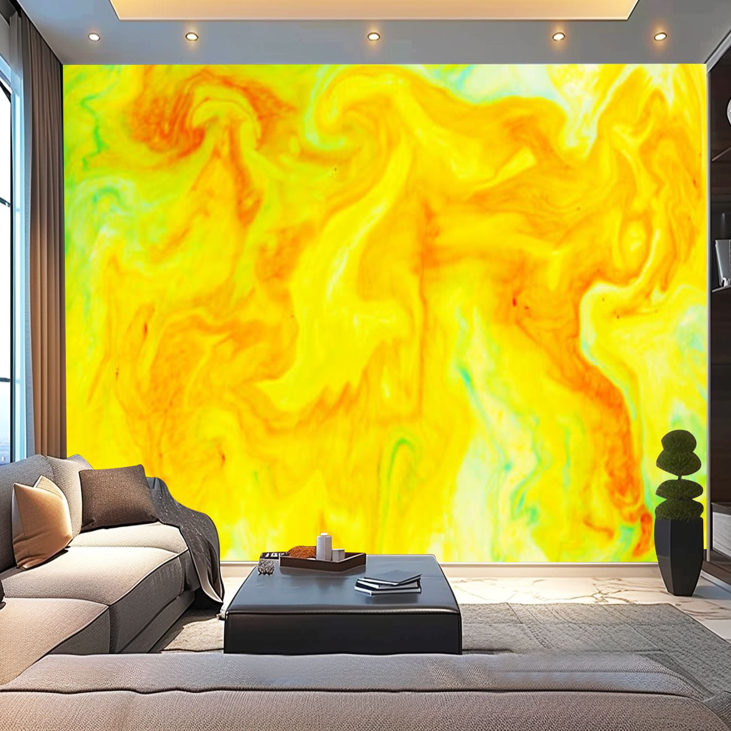 Peel and Stick Wallpaper Canvas Abstract Fluid art texture Abstract ...