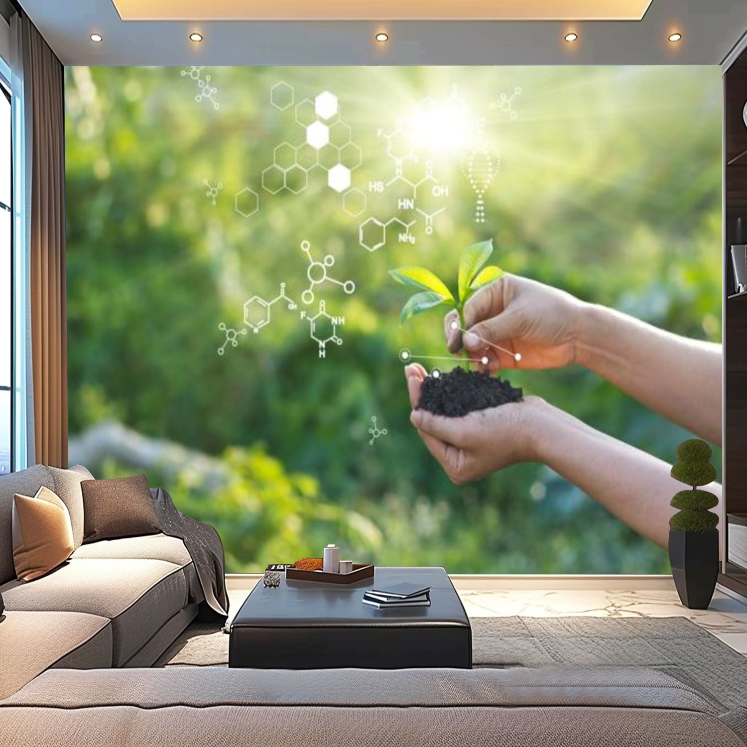 Peel and Stick Wallpaper Canvas Biology laboratory nature science ...