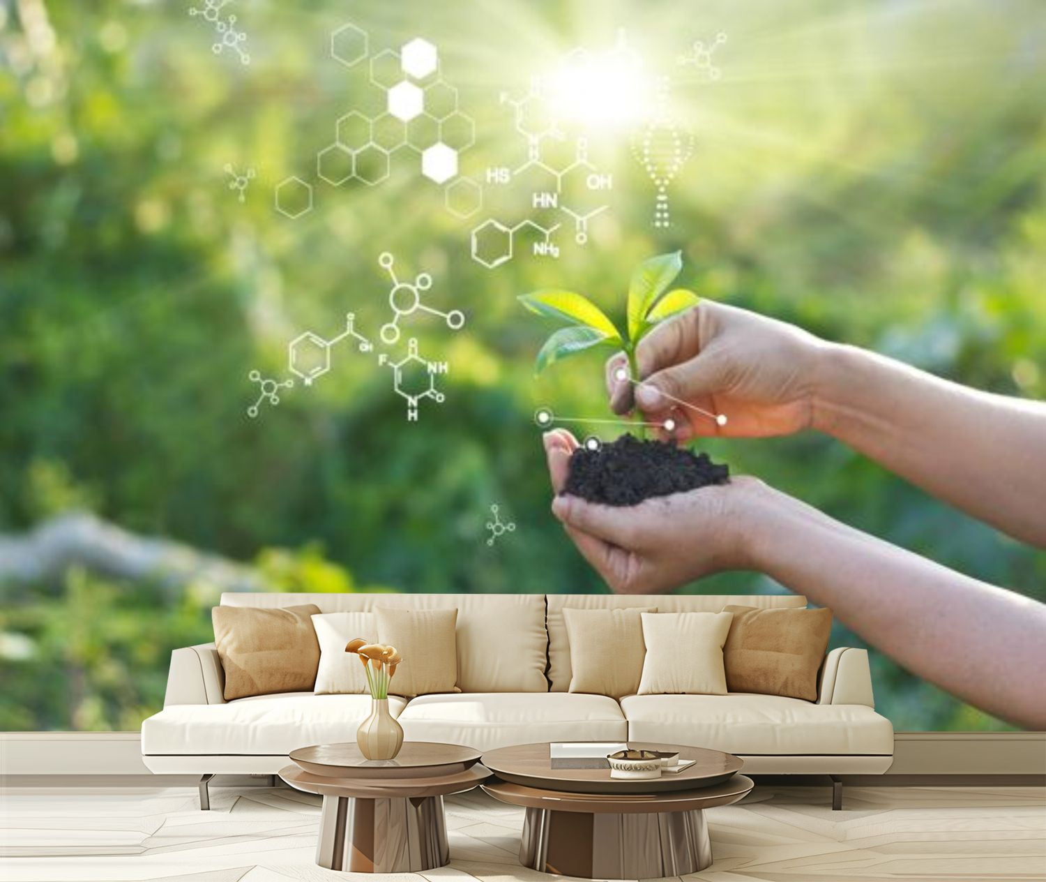 Peel and Stick Wallpaper Canvas Biology laboratory nature science ...