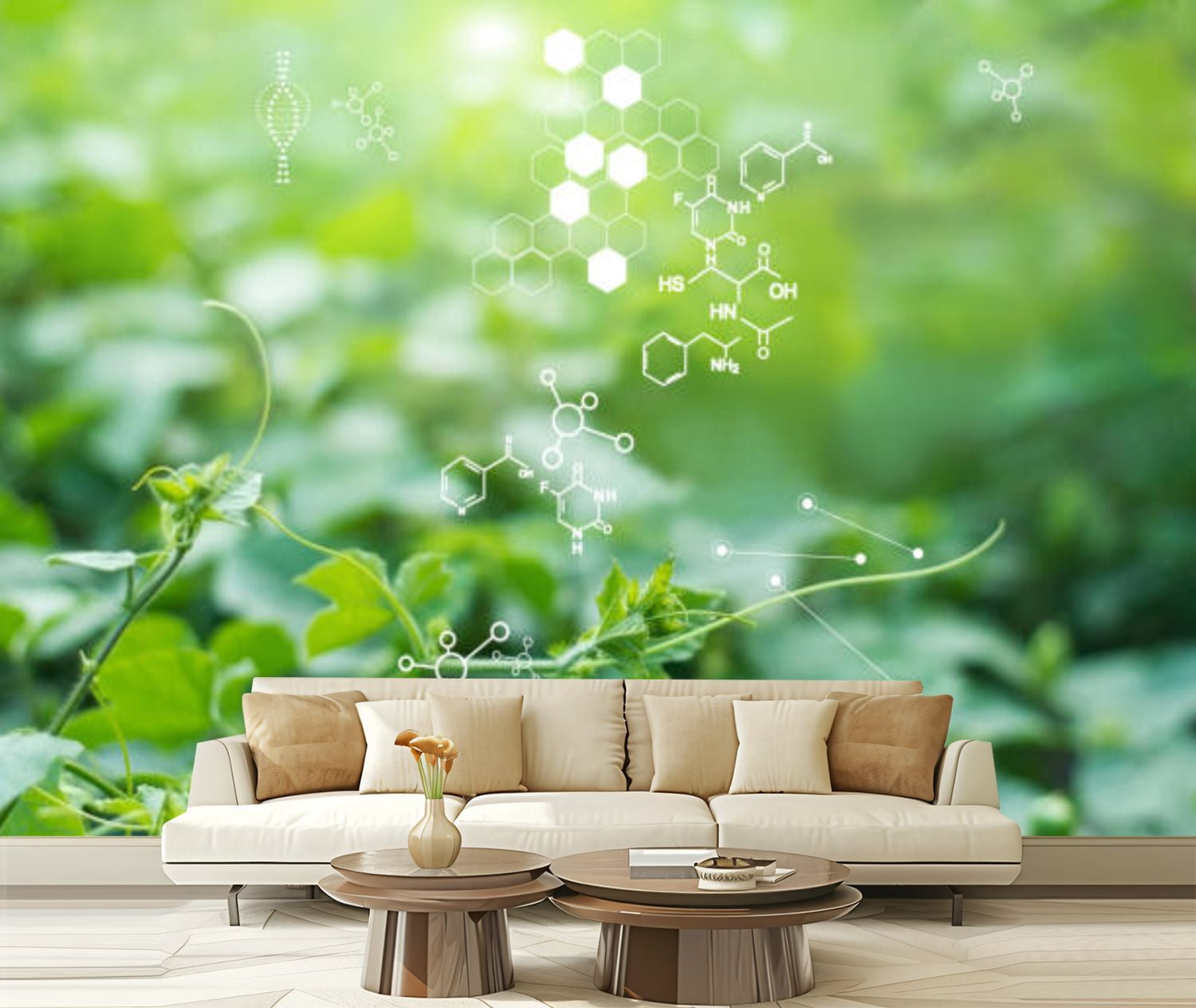 Peel and Stick Wallpaper Canvas Biology laboratory nature science ...
