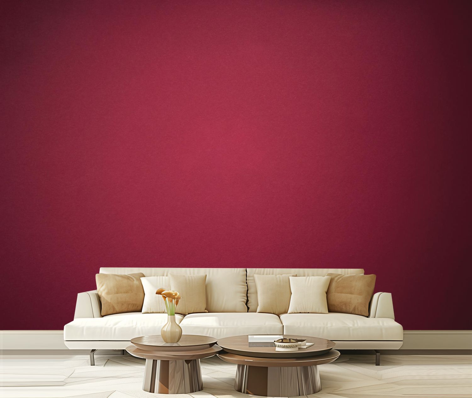 Peel and Stick Wallpaper Canvas Burgundy Red Embossed Art Paper Texture ...