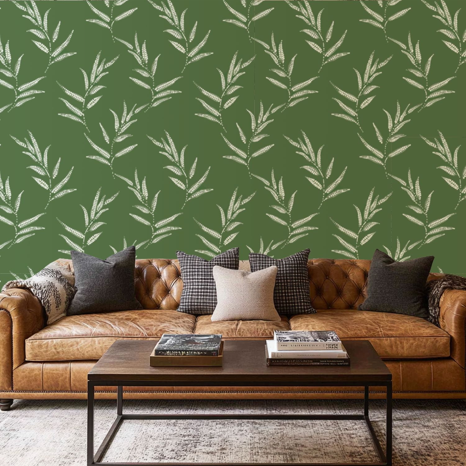 Peel and Stick Wallpaper Canvas Contact Paper Abstract Leave design ...
