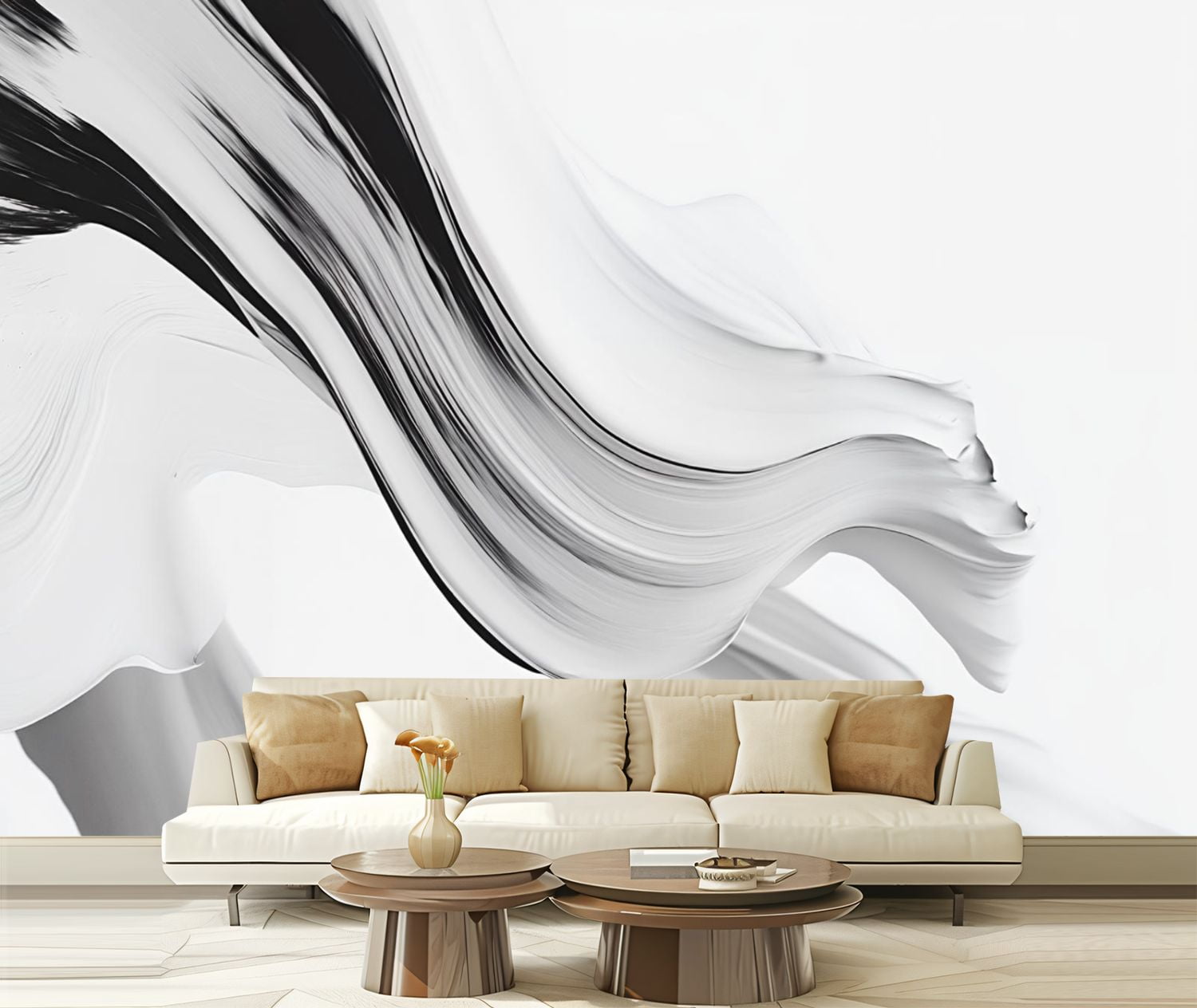 Peel and Stick Wallpaper Canvas Decorative Silent Flurry White Color ...