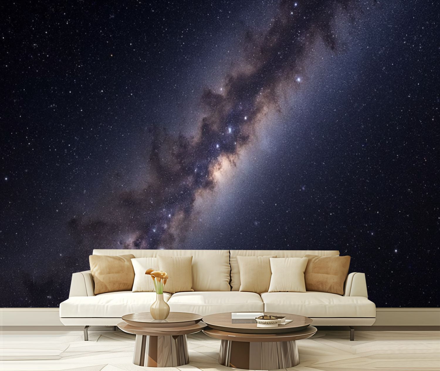 Peel and Stick Wallpaper Canvas Galaxy Stars Wall Murals Ceiling Milky ...