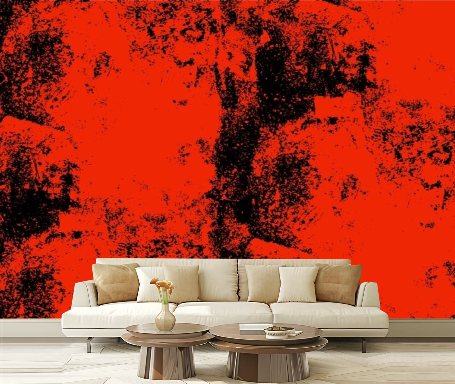 Peel and Stick Wallpaper Canvas High contrast grunge texture adds ...