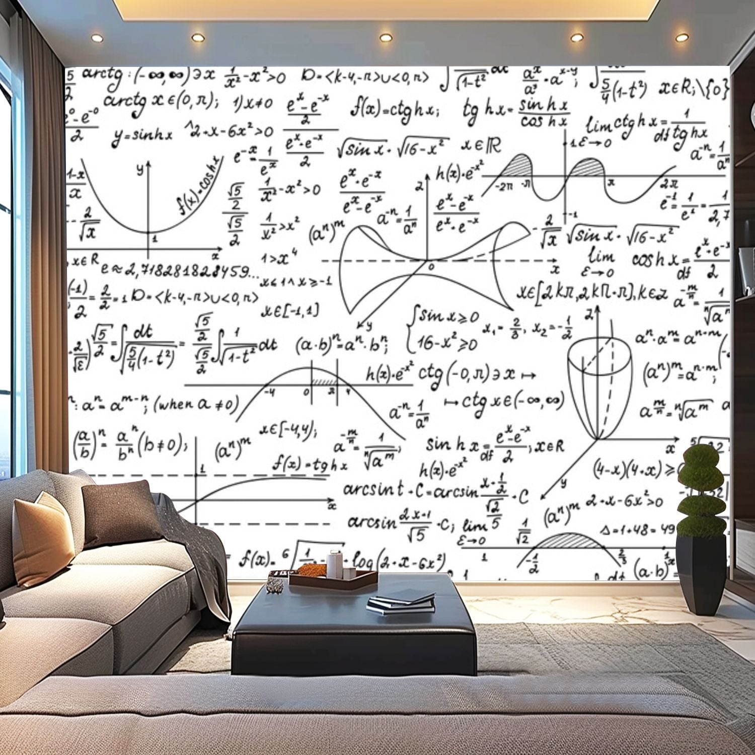 Peel and Stick Wallpaper Canvas Mathematical seamless geometrical ...