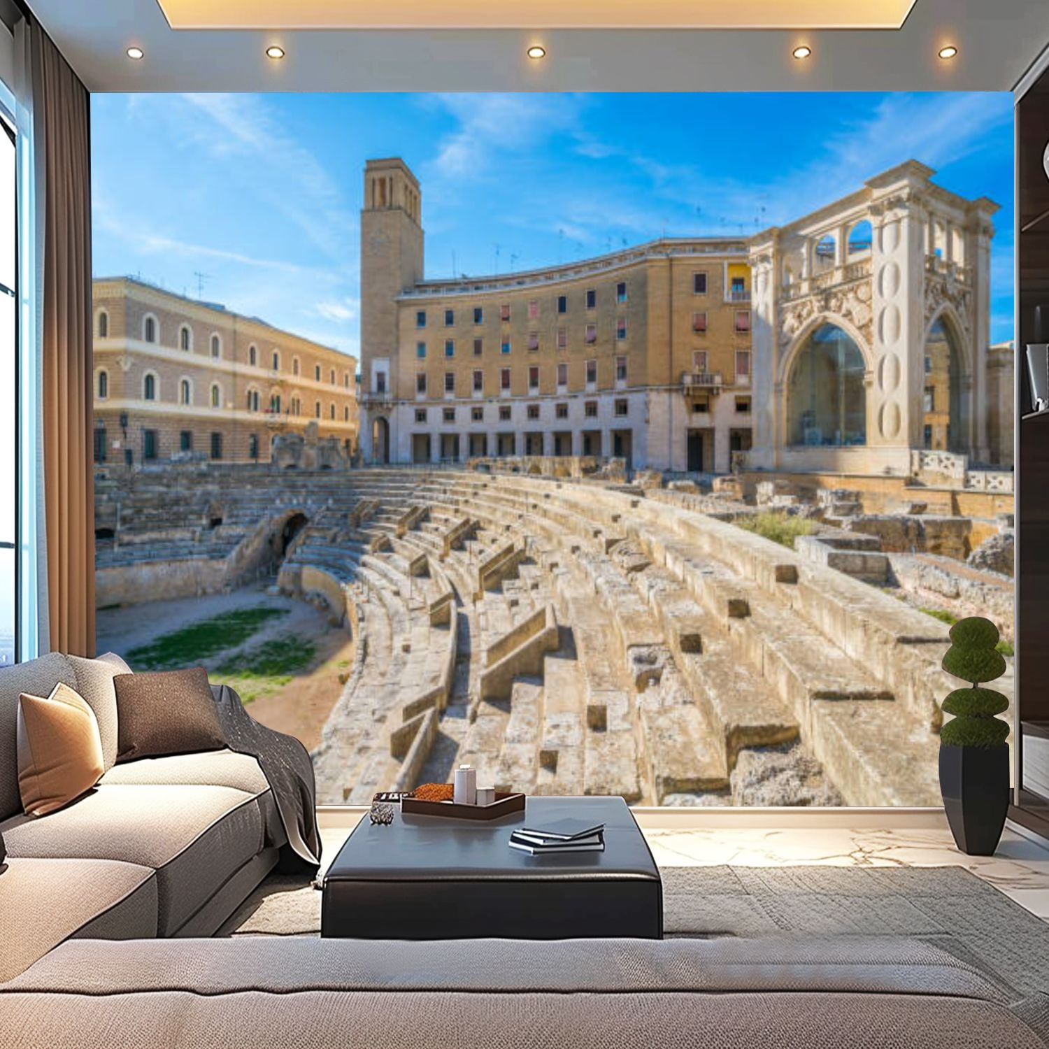 Peel and Stick Wallpaper Canvas Roman Amphitheatre Lecce Puglia Apulia ...