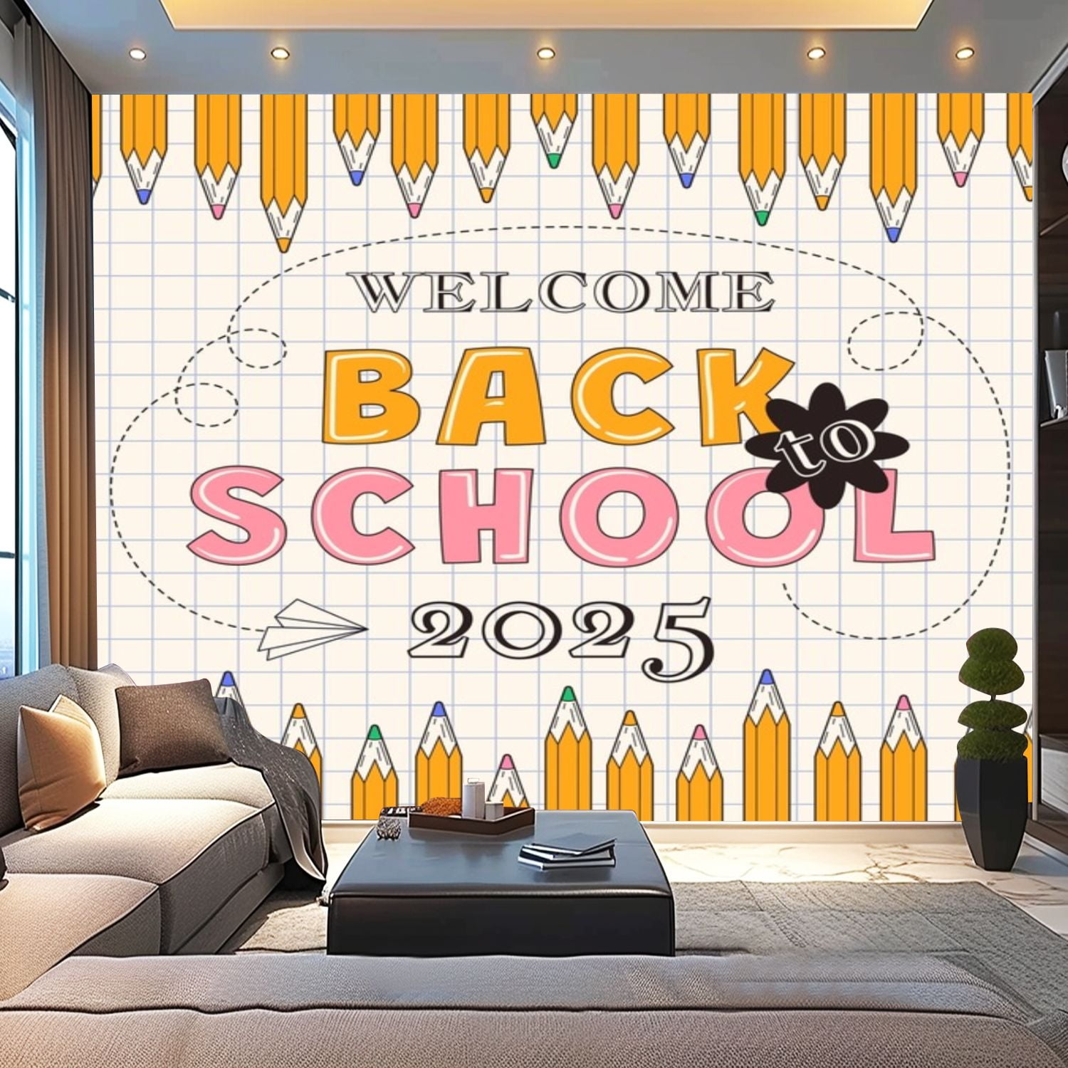 Peel and Stick Wallpaper Canvas School year 2025 Welcome back to school ...