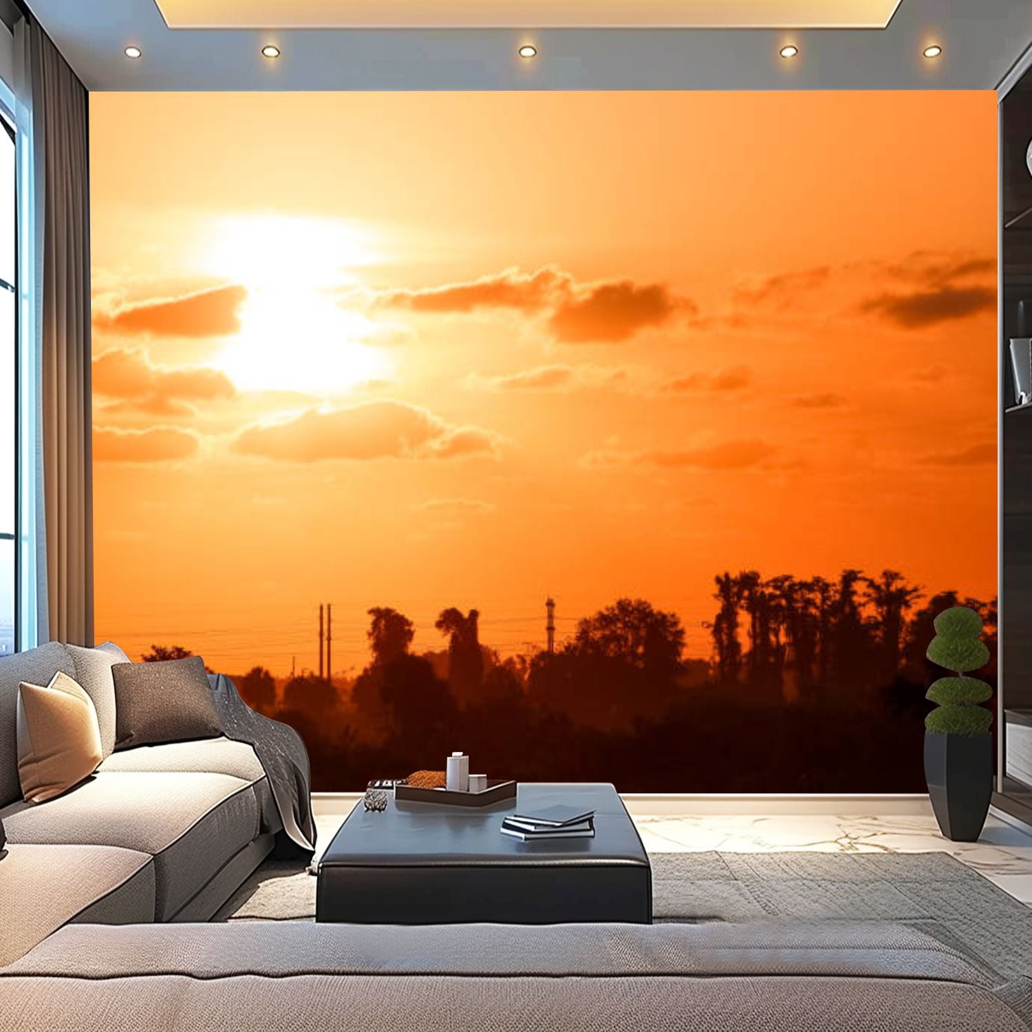 Peel and Stick Wallpaper Canvas Sun rising Arthur R Loxahatchee ...