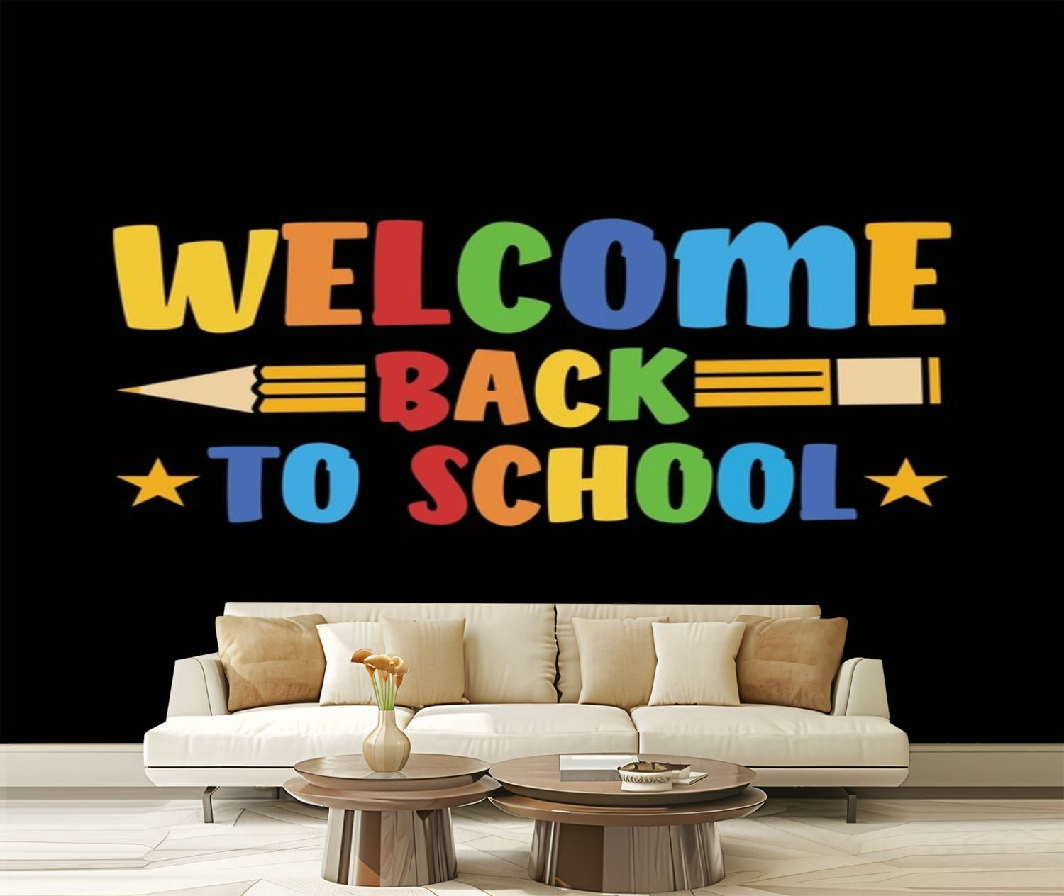 Peel and Stick Wallpaper Canvas Welcome Back To School child back to ...