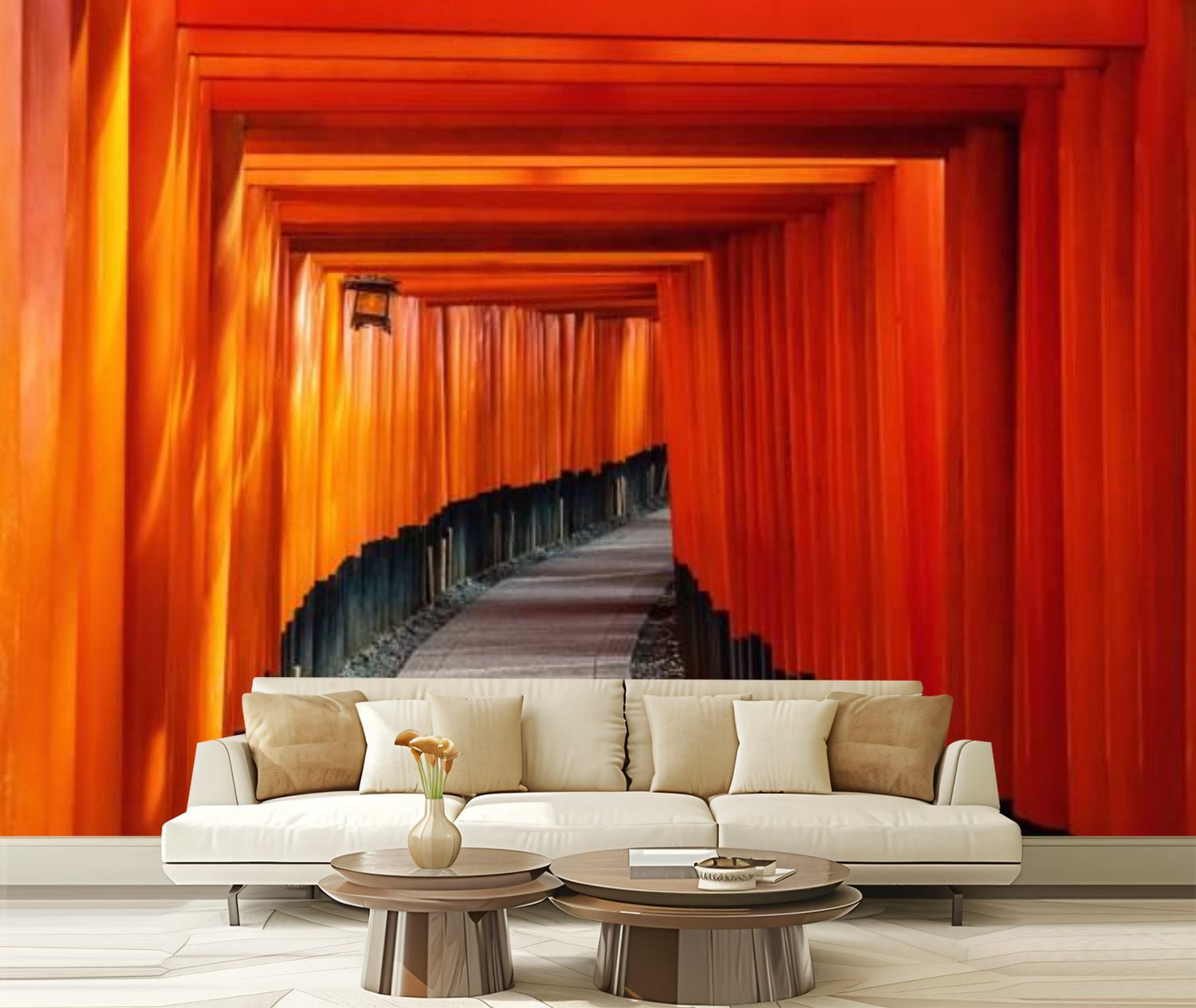 Peel and Stick Wallpaper Canvas fushimi inari taisha shrine torii kyoto ...