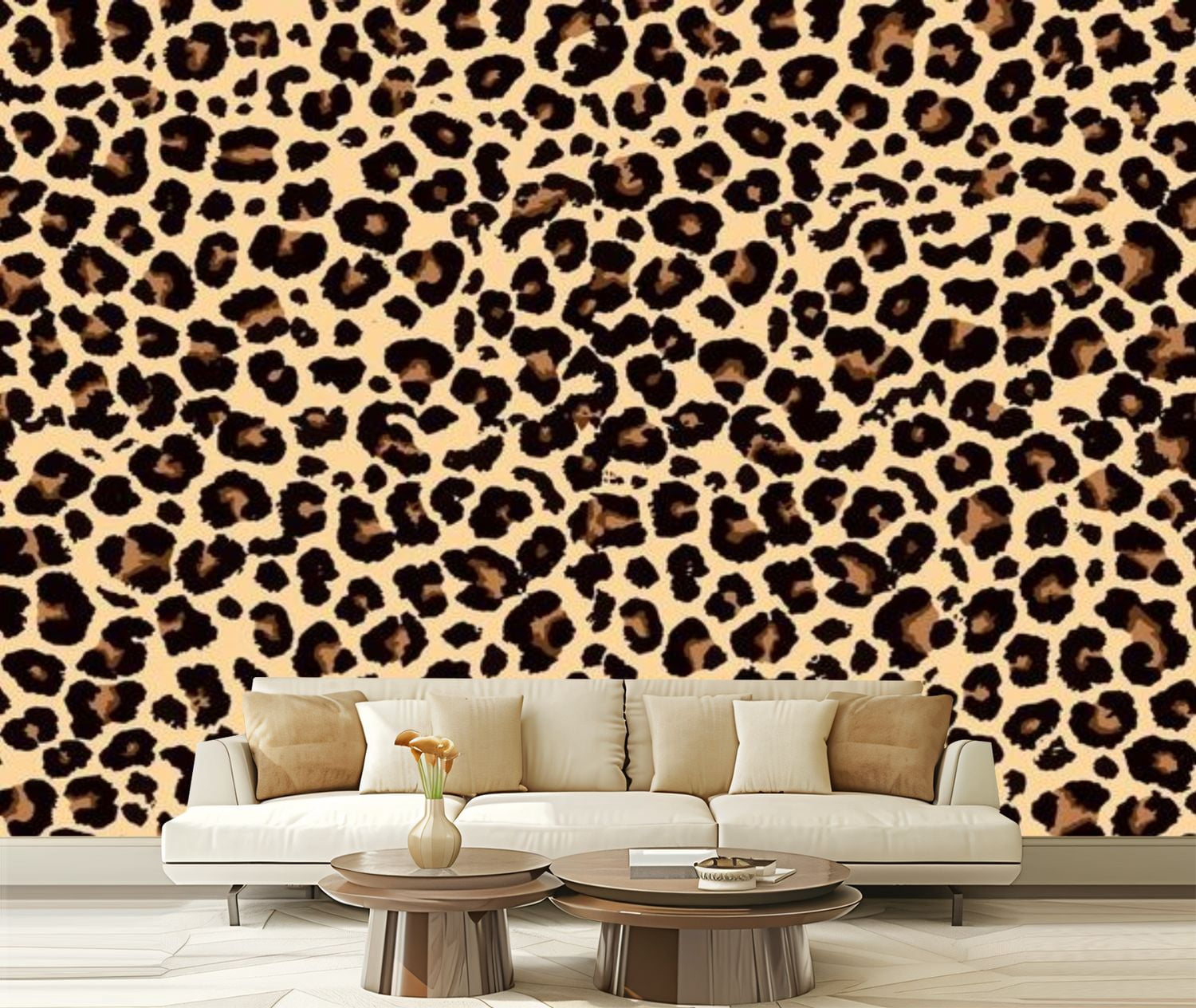 Peel and Stick Wallpaper Canvas leopard print clothes fashion design ...