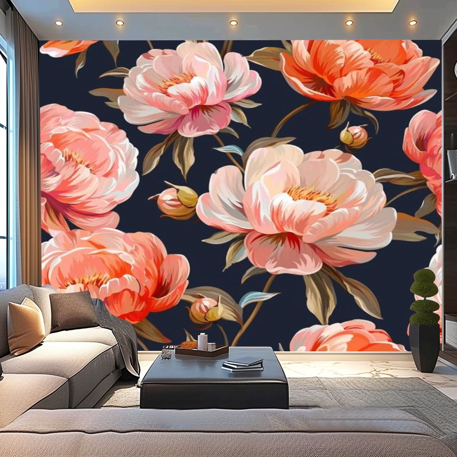 Peony Peel And Stick Wallpaper