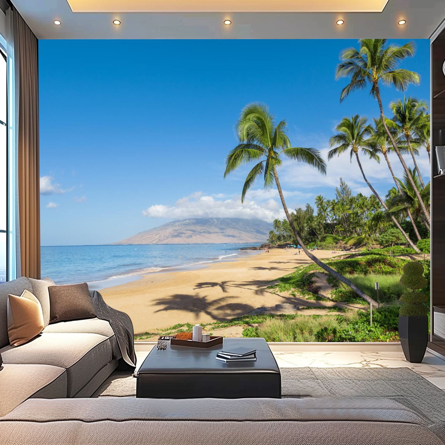 Peel and Stick Wallpaper Canvas tropical beach maui pictures royalty ...