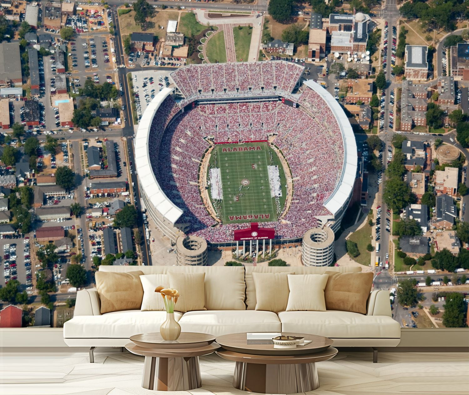 Peel and Stick Wallpaper Canvas vandy bryant denny stadium tuscaloosa ...
