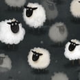 Peel and Stick Wallpaper Cute Cartoon Sheep Black Faces Dark Wall Mural ...