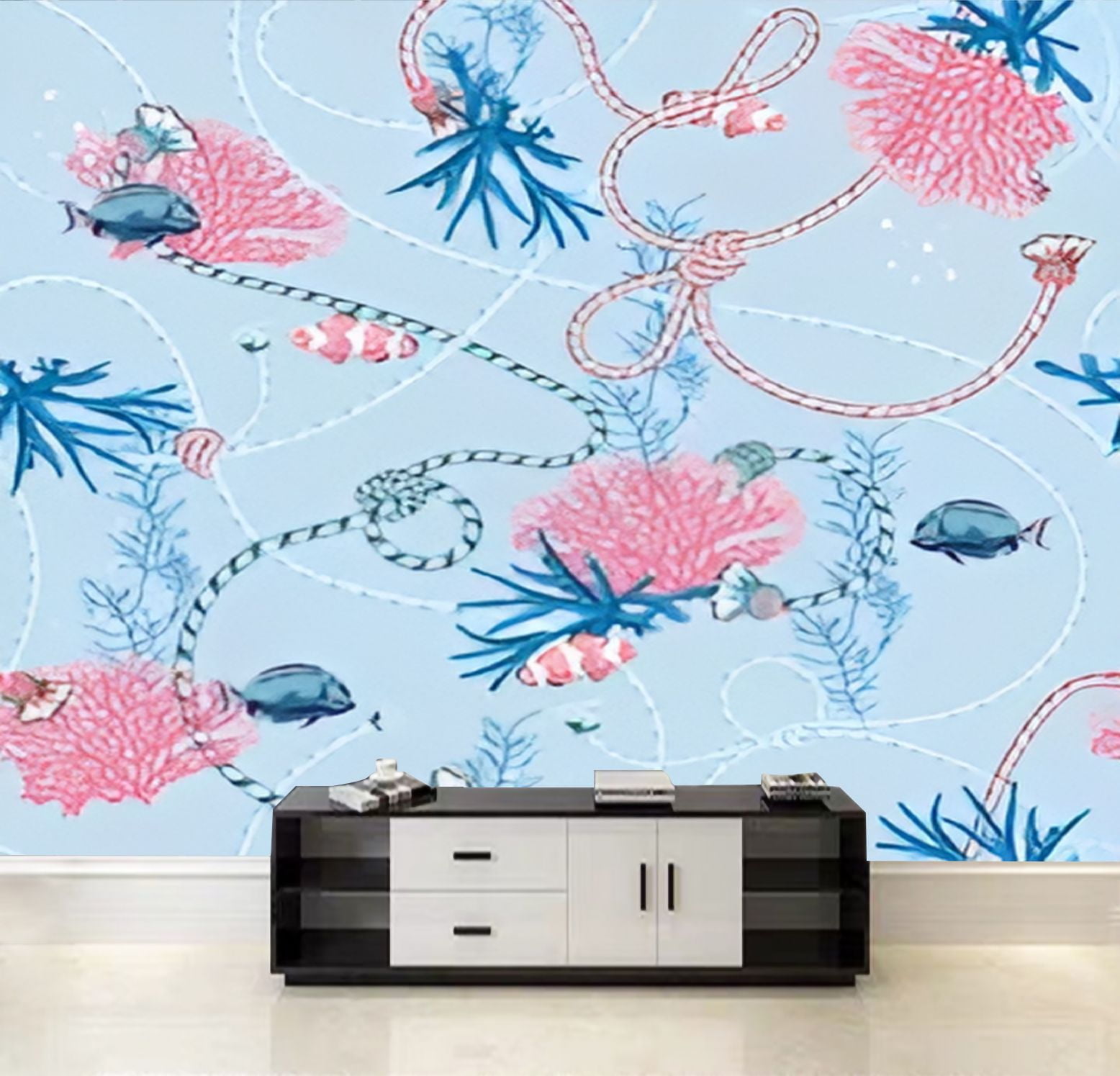 Peel and Stick Wallpaper Cute sweet pastel Seamless pattern hand drawn ...