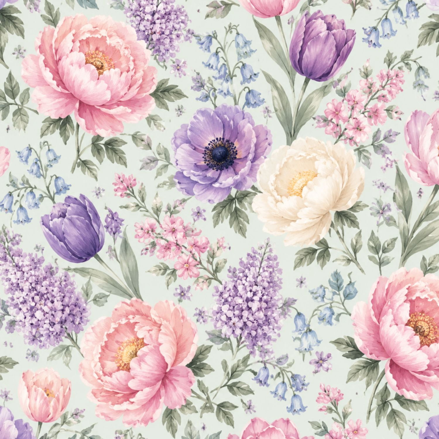 Peel and Stick Wallpaper Floral Soft Pastel Colors Elegant Flowers 17 ...