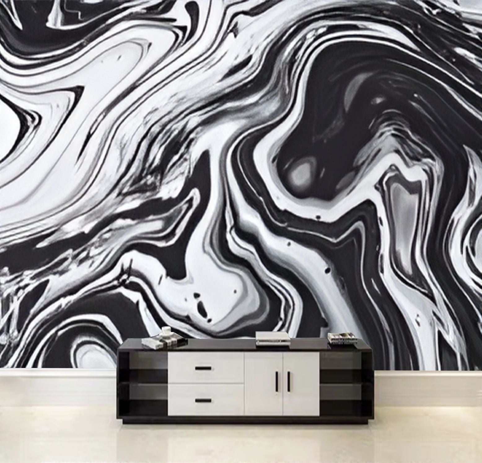 Peel and Stick Wallpaper Fluid art texture Abstract backdrop iridescent ...