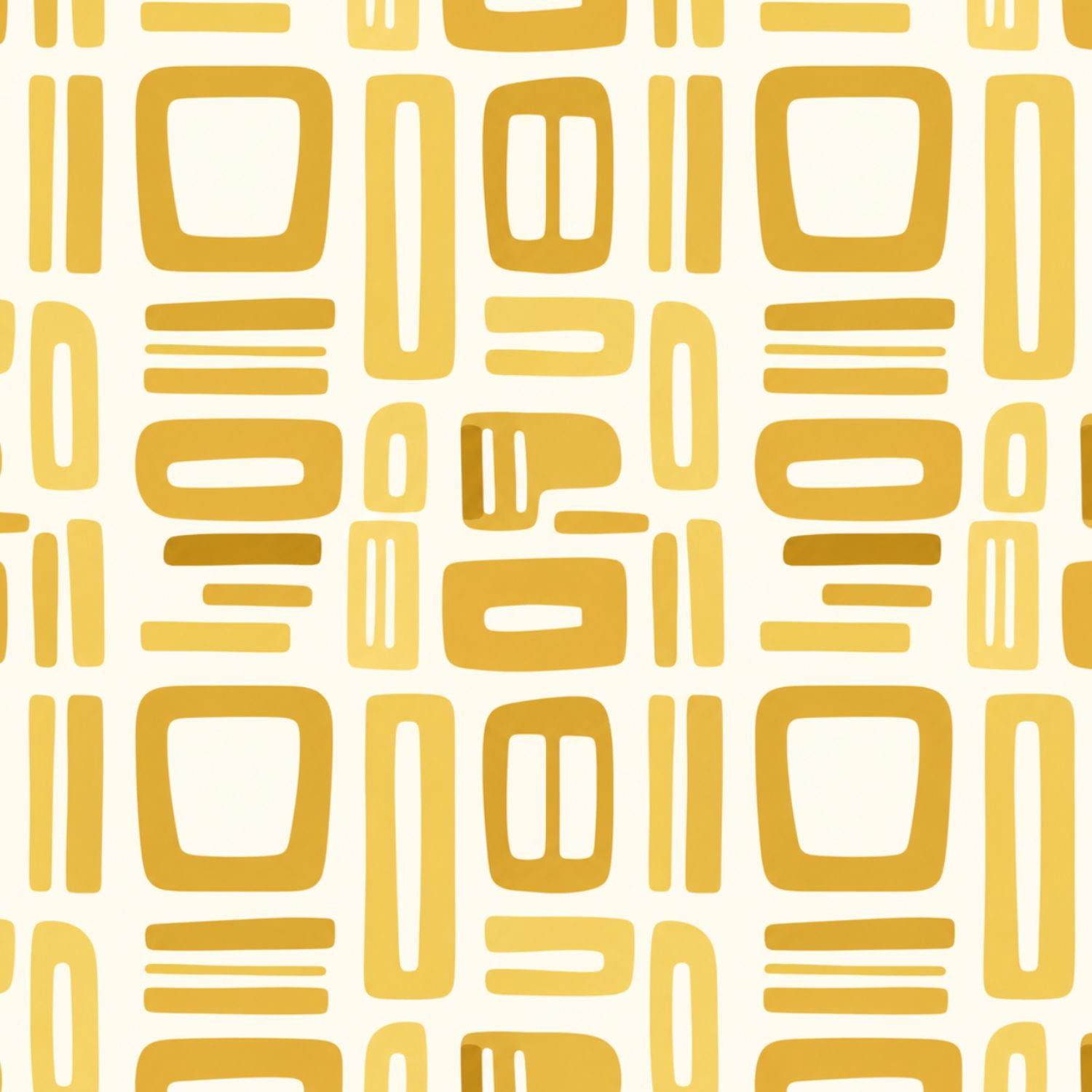 Peel and Stick Wallpaper Geometric Mid Century Modern Gold Abstract ...