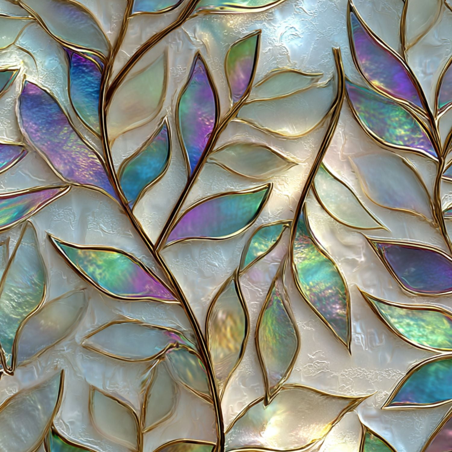 Peel and Stick Wallpaper Leaves stylized seamless texture 3d Wall Mural ...