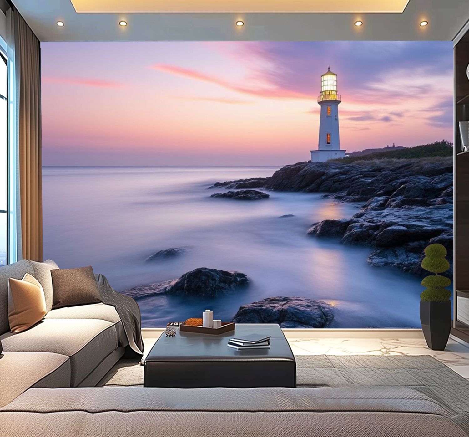 Peel and Stick Wallpaper Lighthouse Removable Wall Mural Self Adhesive ...